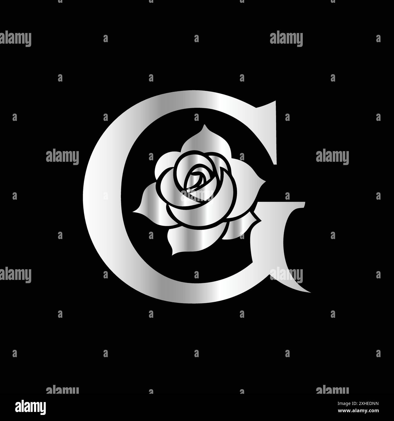 Rose Letter (A-Z) alphabet Flower Logo Design, brand identity logos ...