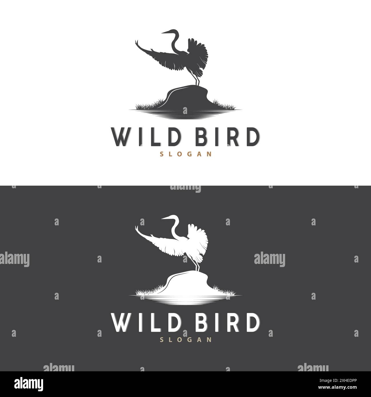 Bird of lake habitat Stock Vector Images - Alamy