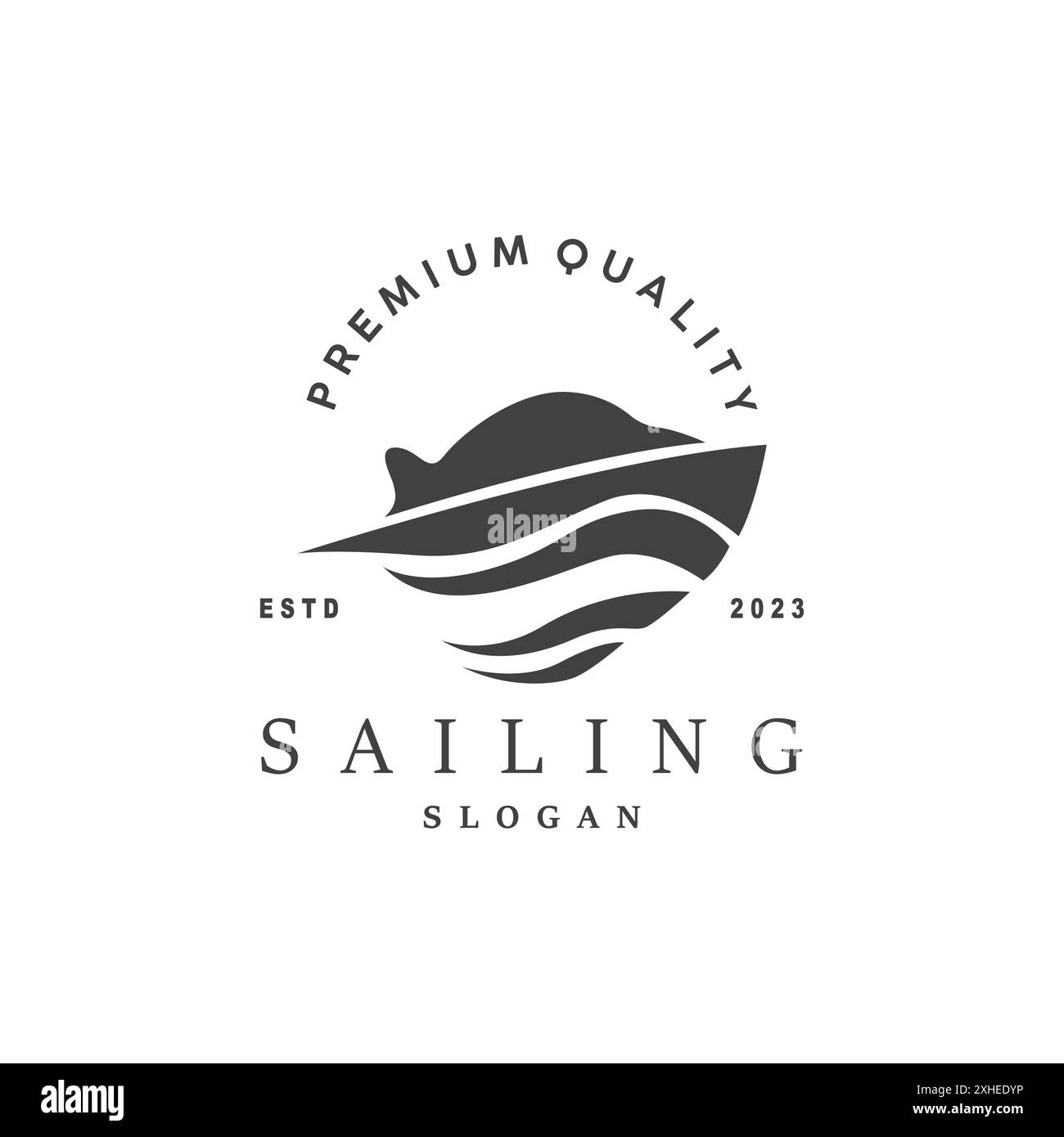 Simple Sailboat Logo Design, Symbol Vector Template Stock Vector Image ...