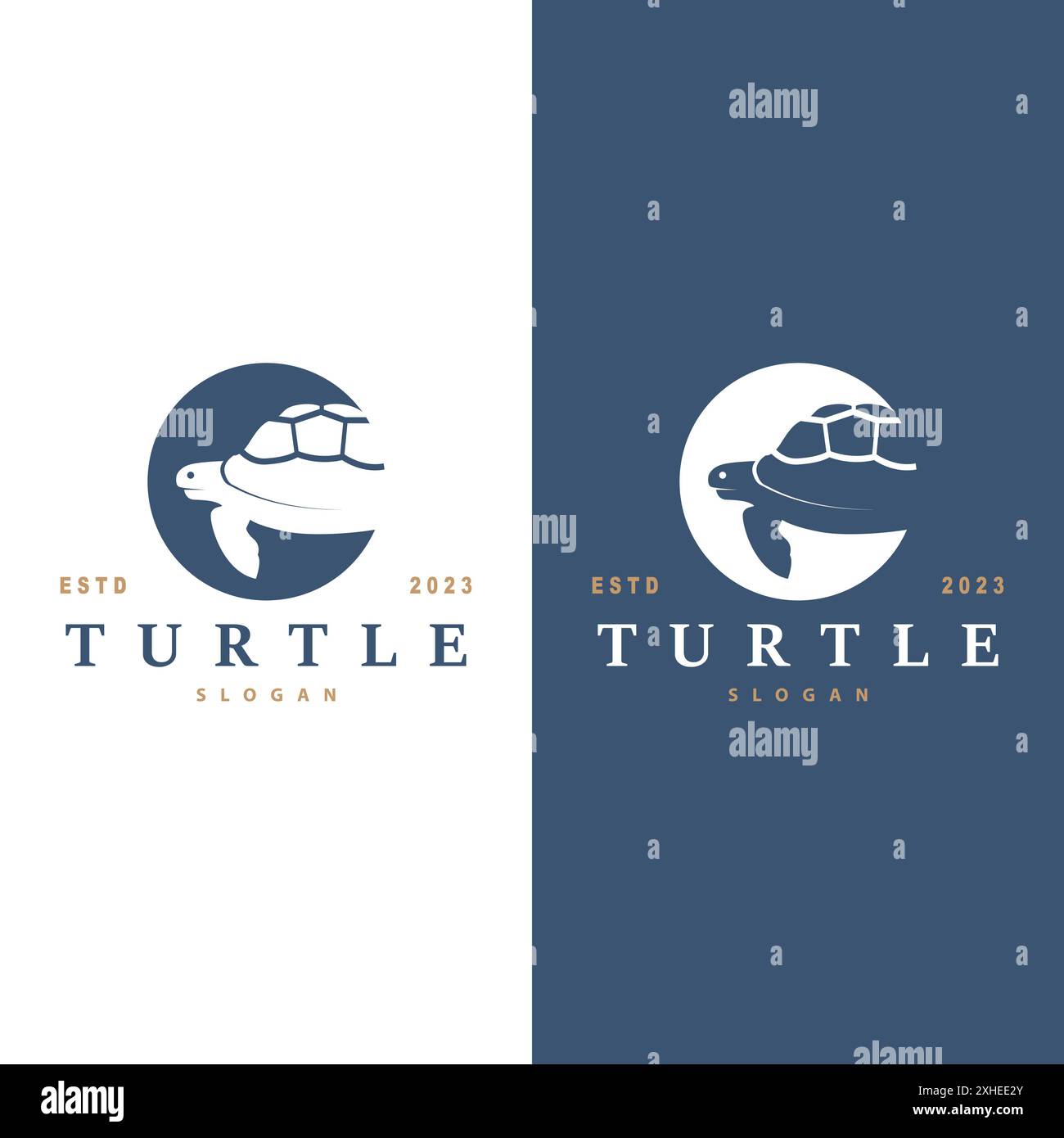 Turtle Logo Design Vector Illustration Symbol Template Stock Vector ...