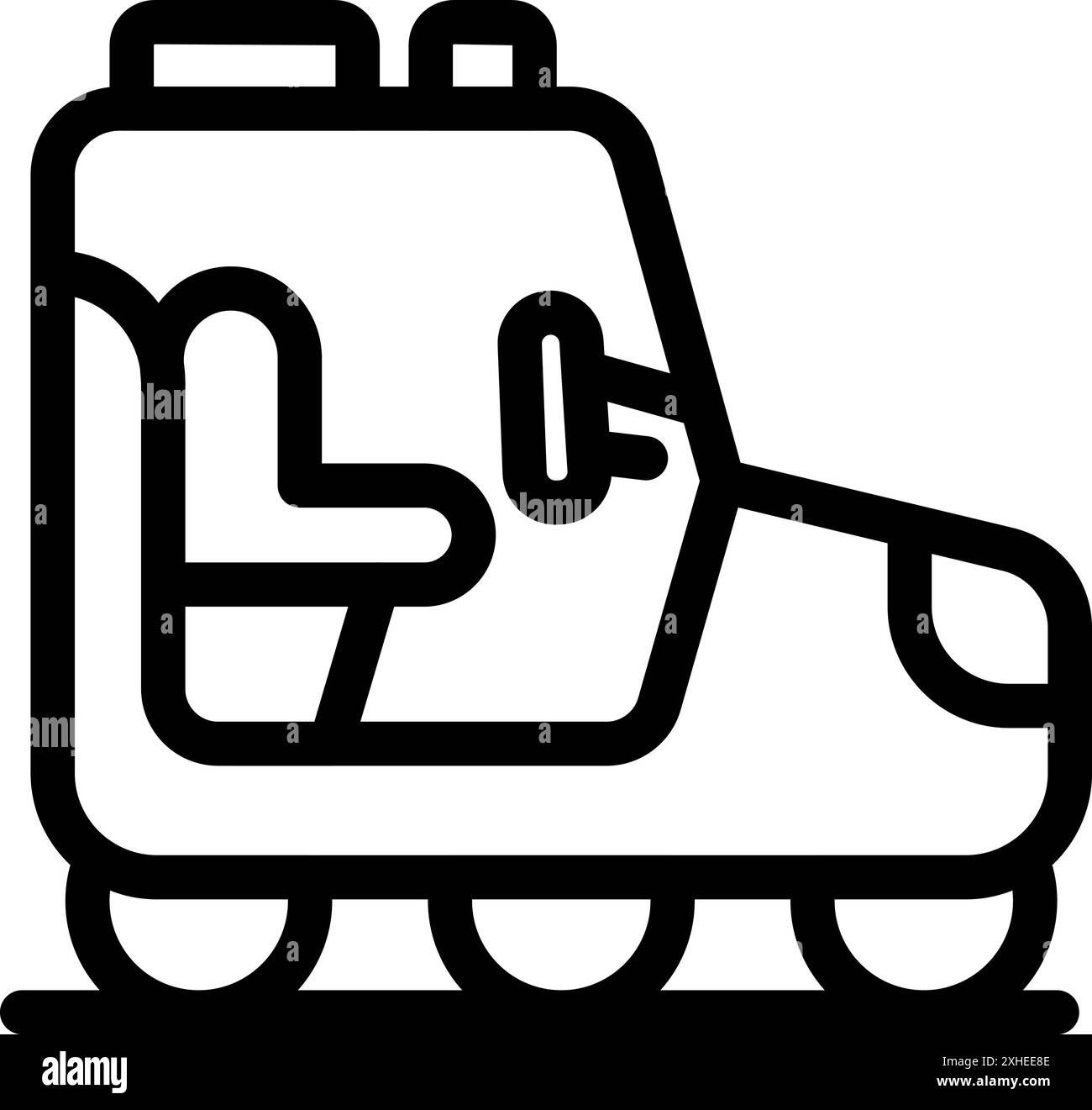 Line icon of an electric car, symbolizing eco friendly transportation ...