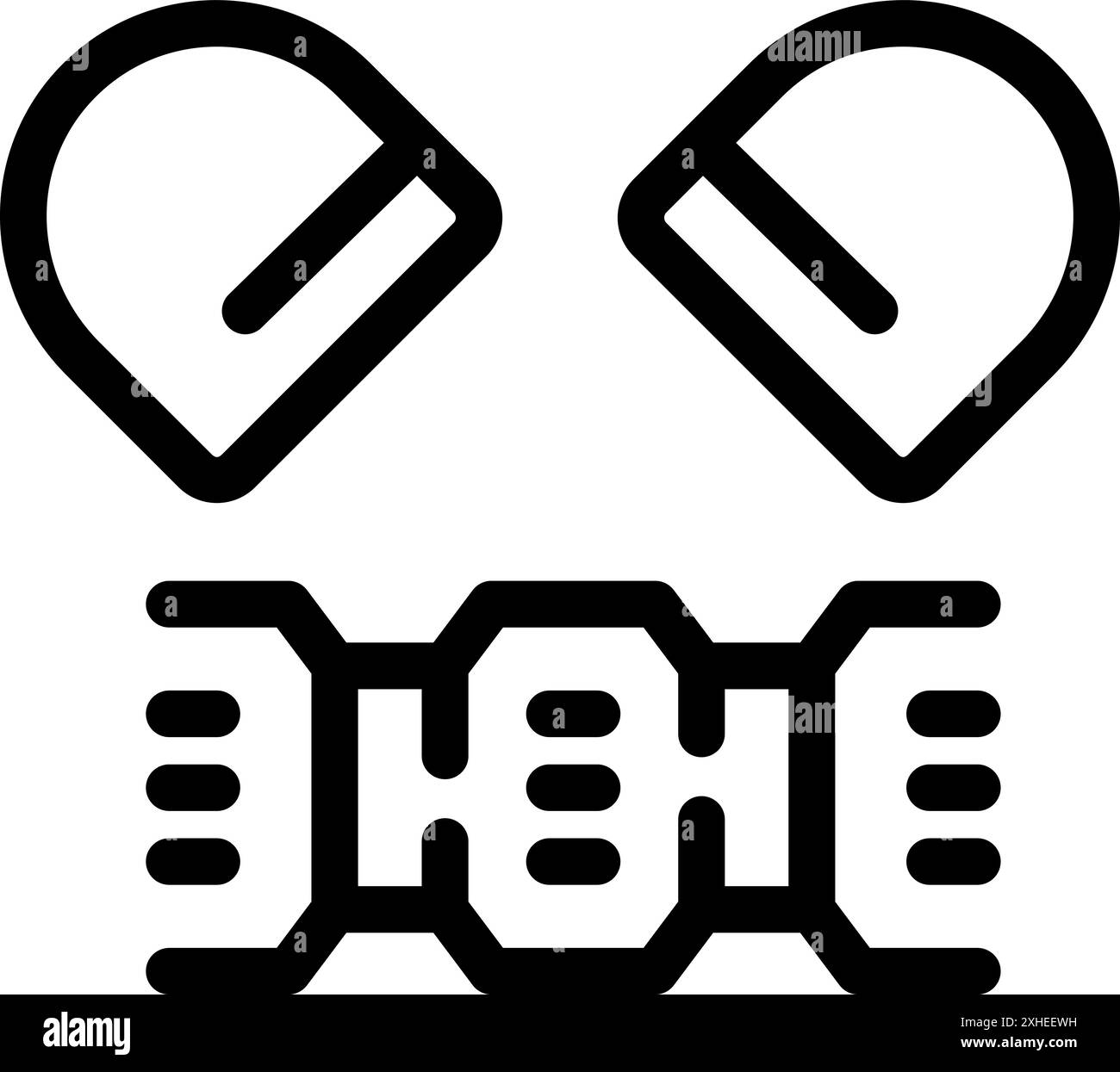 Microchip icon, outline style, suitable for ar, vr, technology and ...