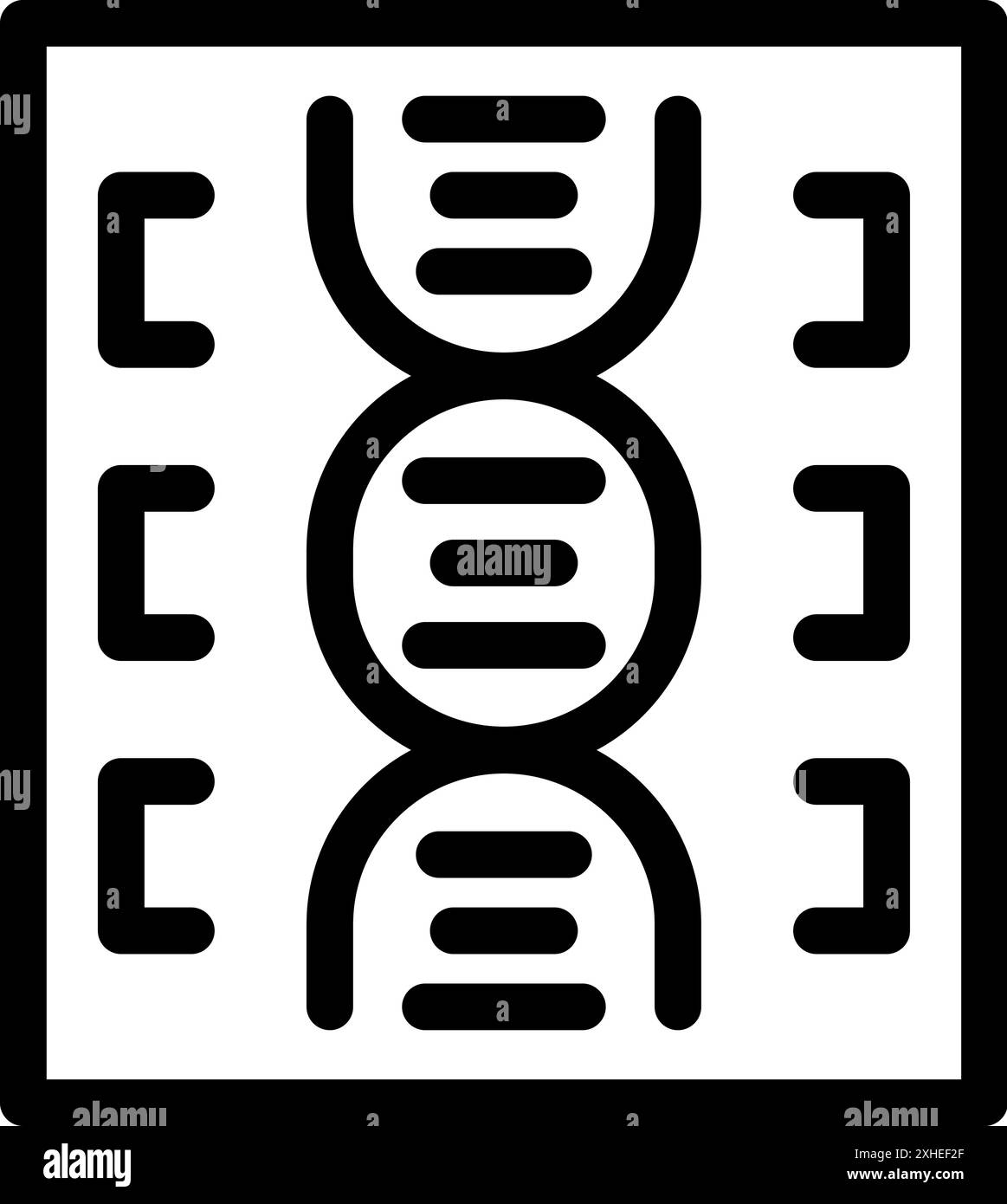 Dna strand is being analyzed on a tablet screen, revealing its genetic ...