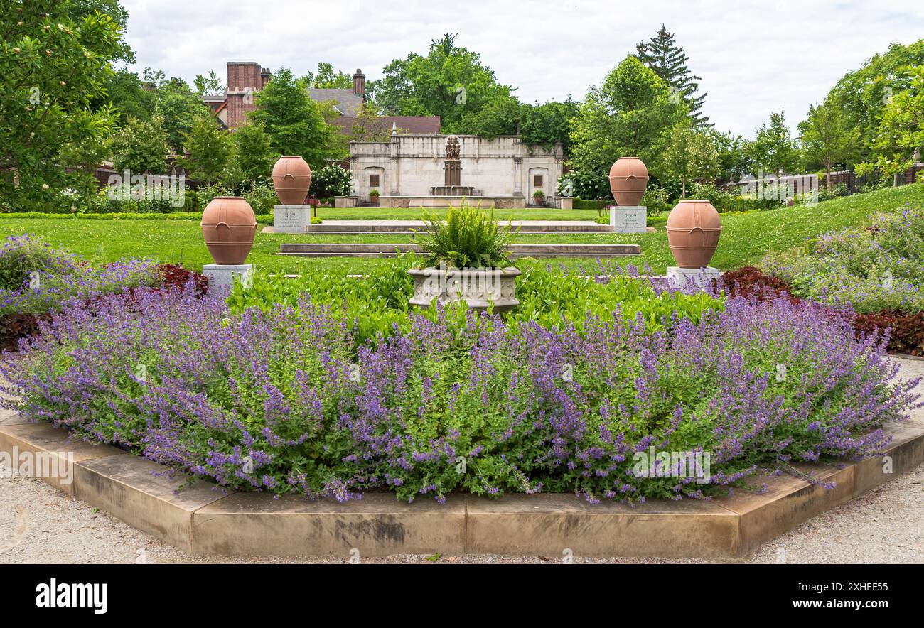 Flowers in the Mellon Park Walled Garden, a city owned park in ...