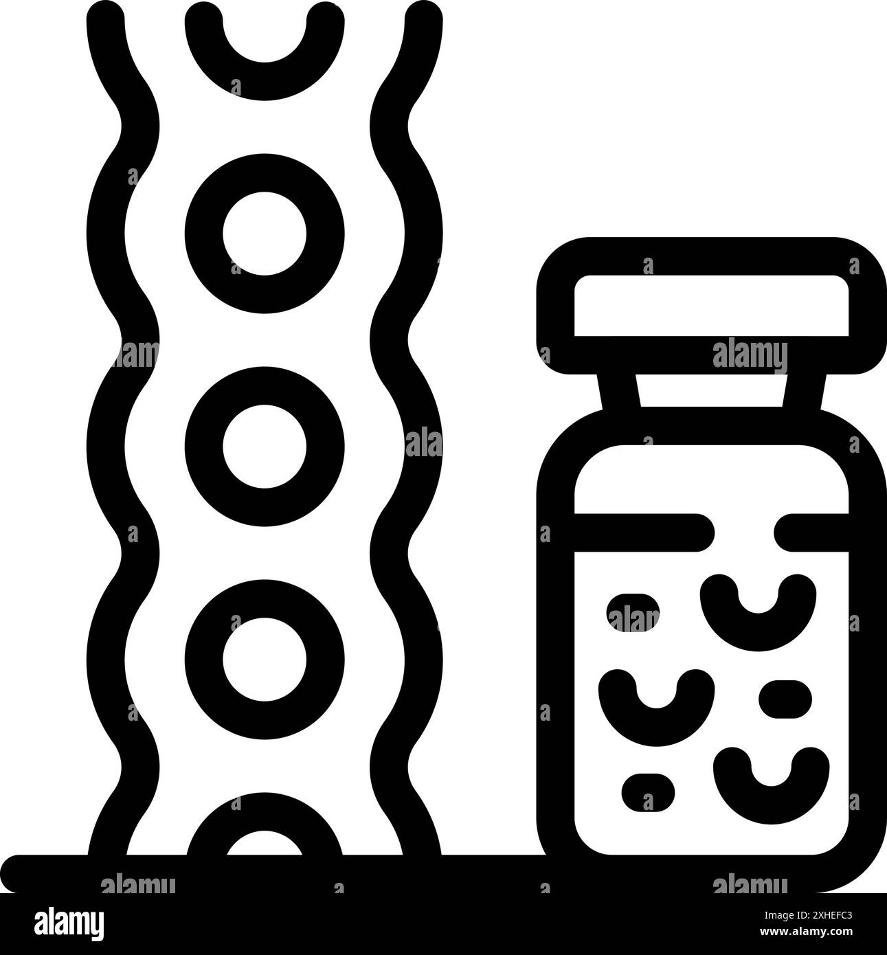 Dna chain undergoing extraction and storage in a vial, symbolizing ...