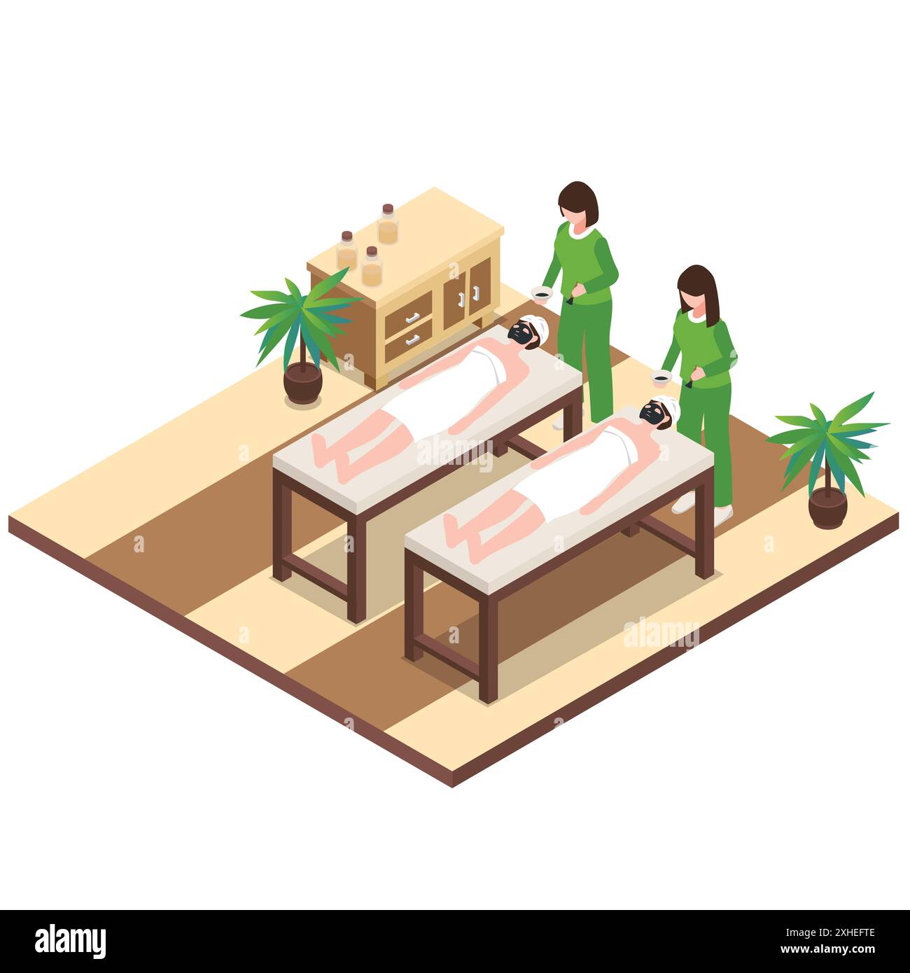 Young woman massage back Stock Vector Images - Alamy