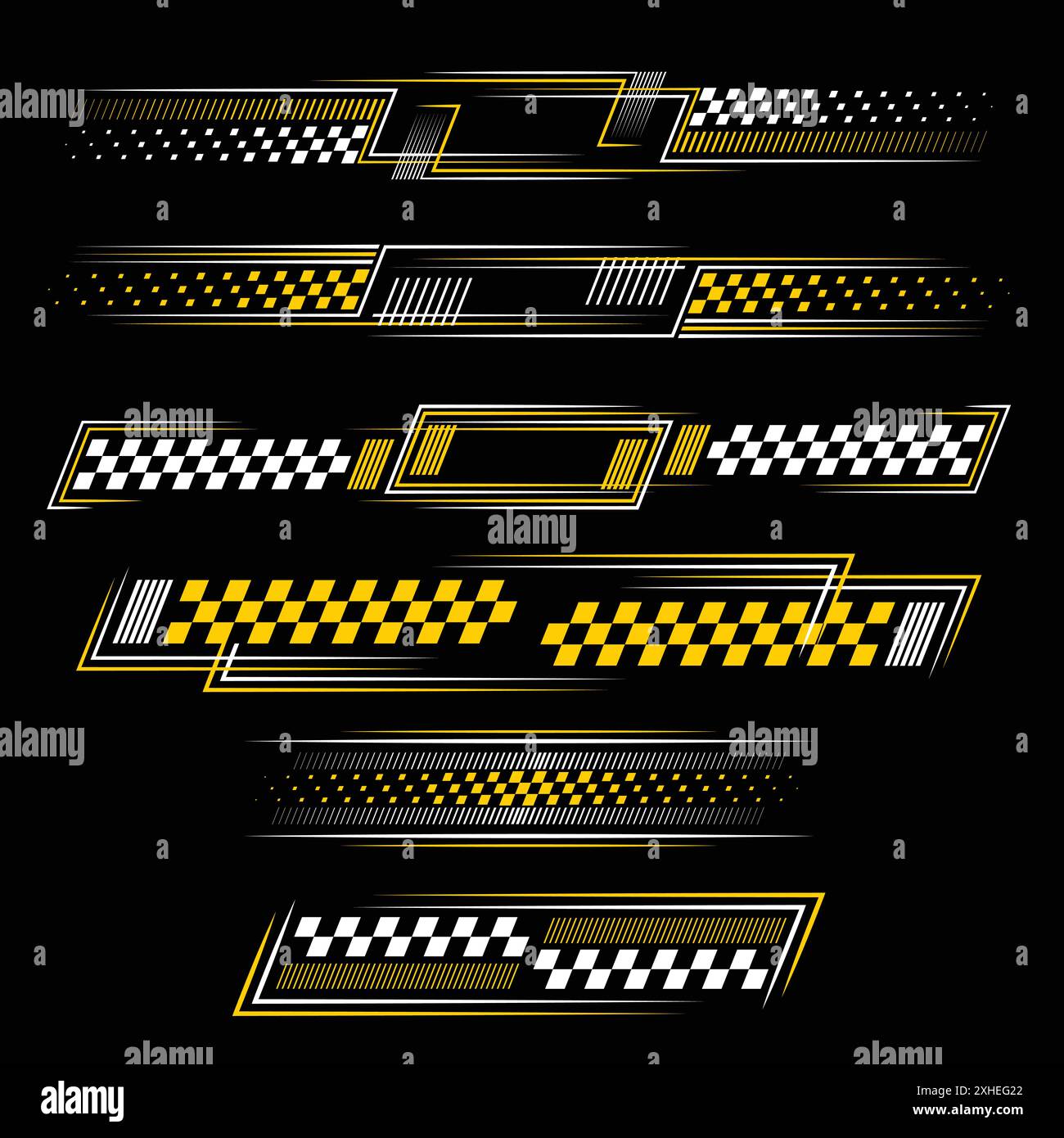 Racing sport white and yellow decals Stock Vector Image & Art - Alamy