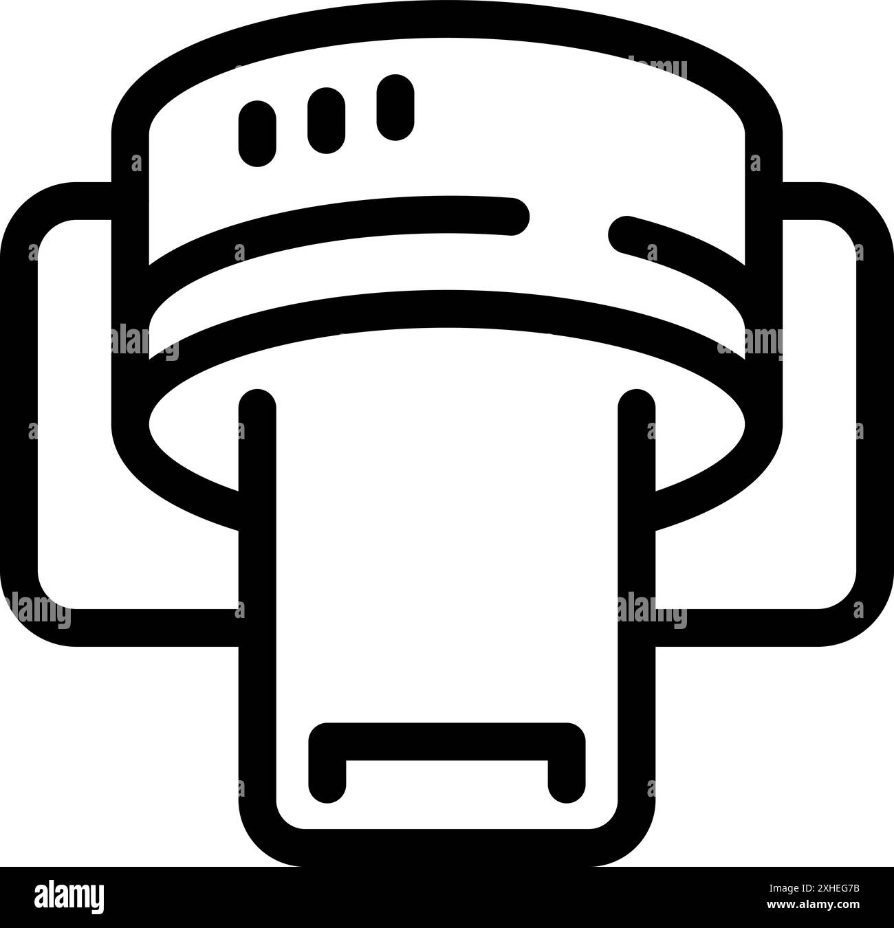 Mri scanner machine making body scan image icon showing medical ...