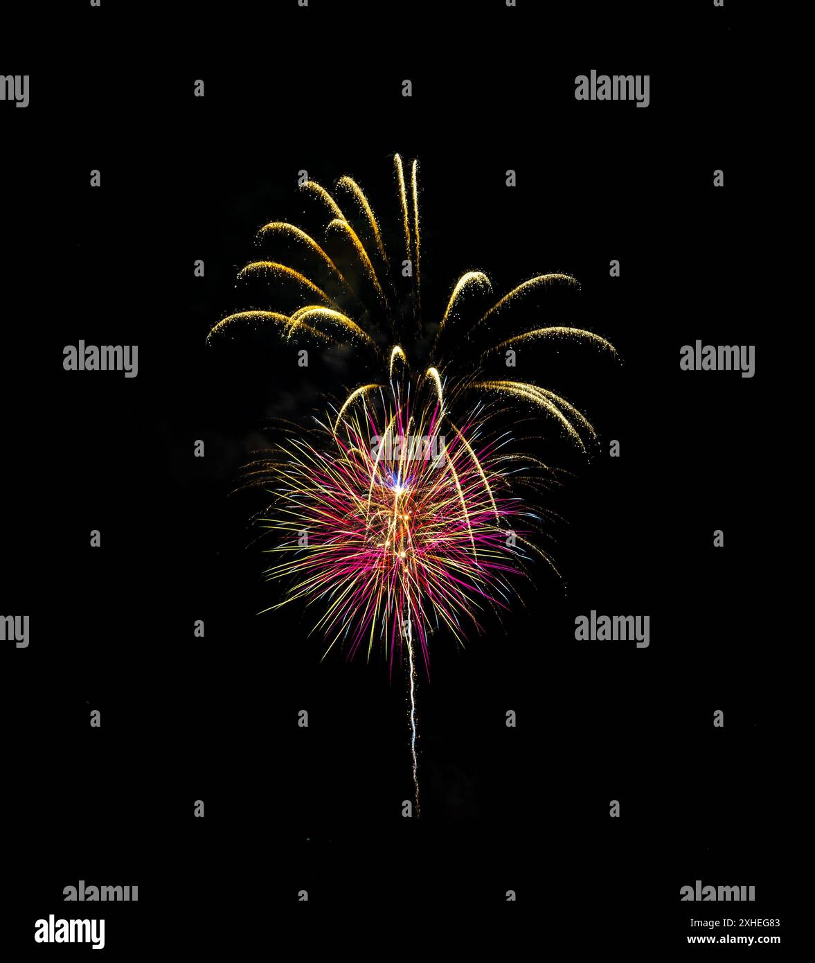 Independence day fireworks exploding over hi-res stock photography and ...