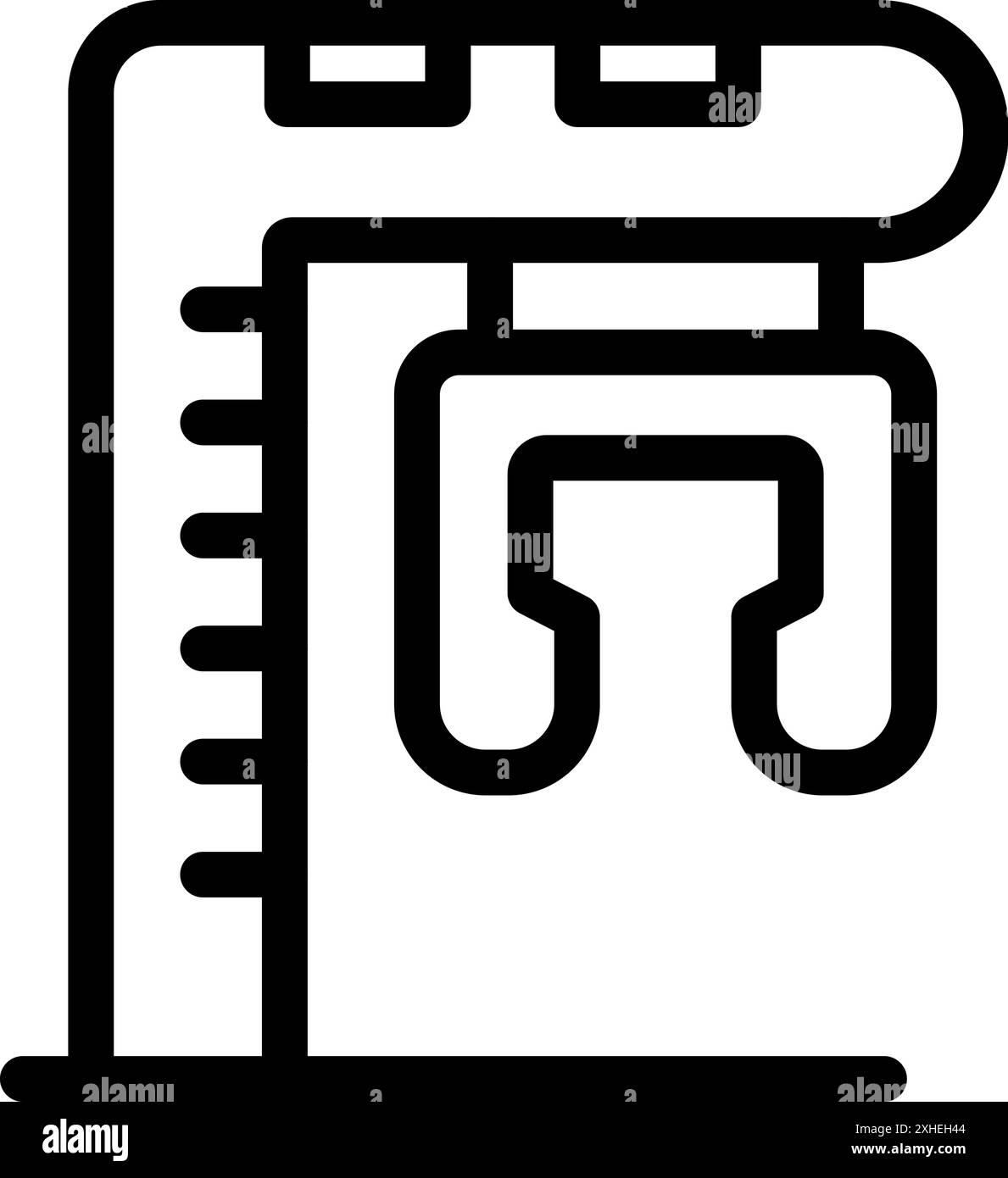 Simple black line drawing of a cable car cabin hanging from a ropeway ...