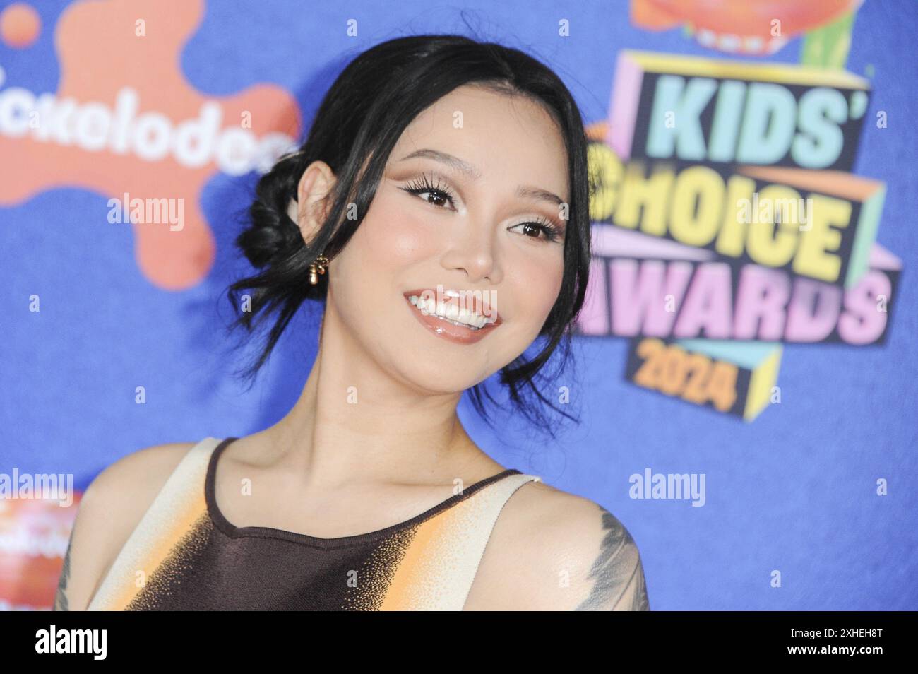 Bella Poarch at arrivals for Nickelodeon Kids Choice Awards 2024, Barker Hangar, Santa Monica ...