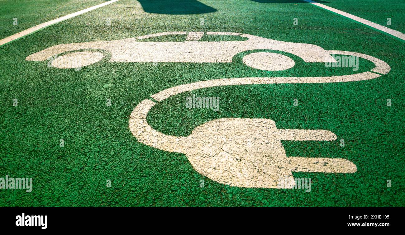 EV Charging point Sign at Mackay, queensland, australia Stock Photo - Alamy