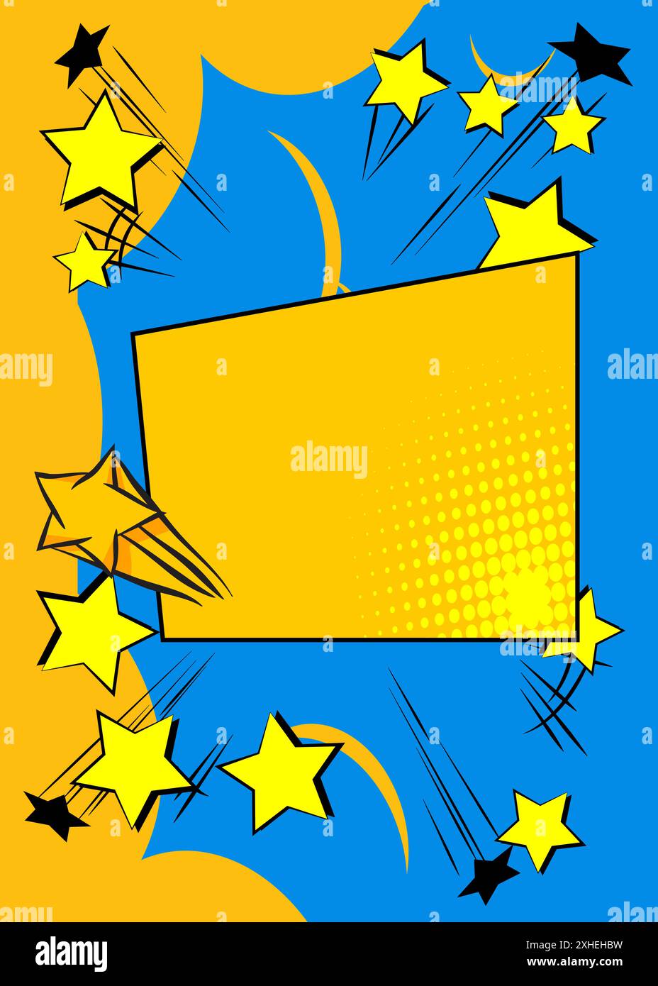 Cartoon Cool Background, comic book backdrop. Retro vector comics pop ...
