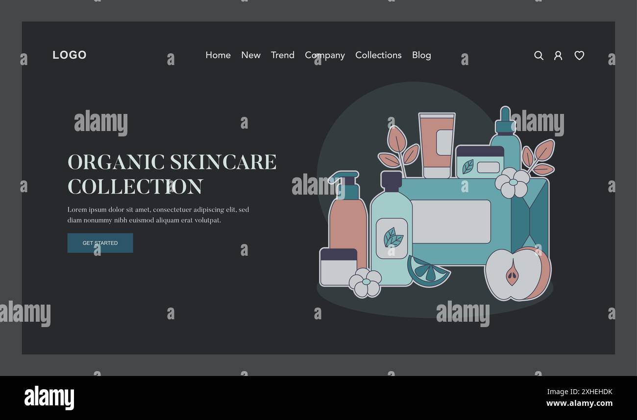Organic Skincare Collection concept. A curated selection of natural ...