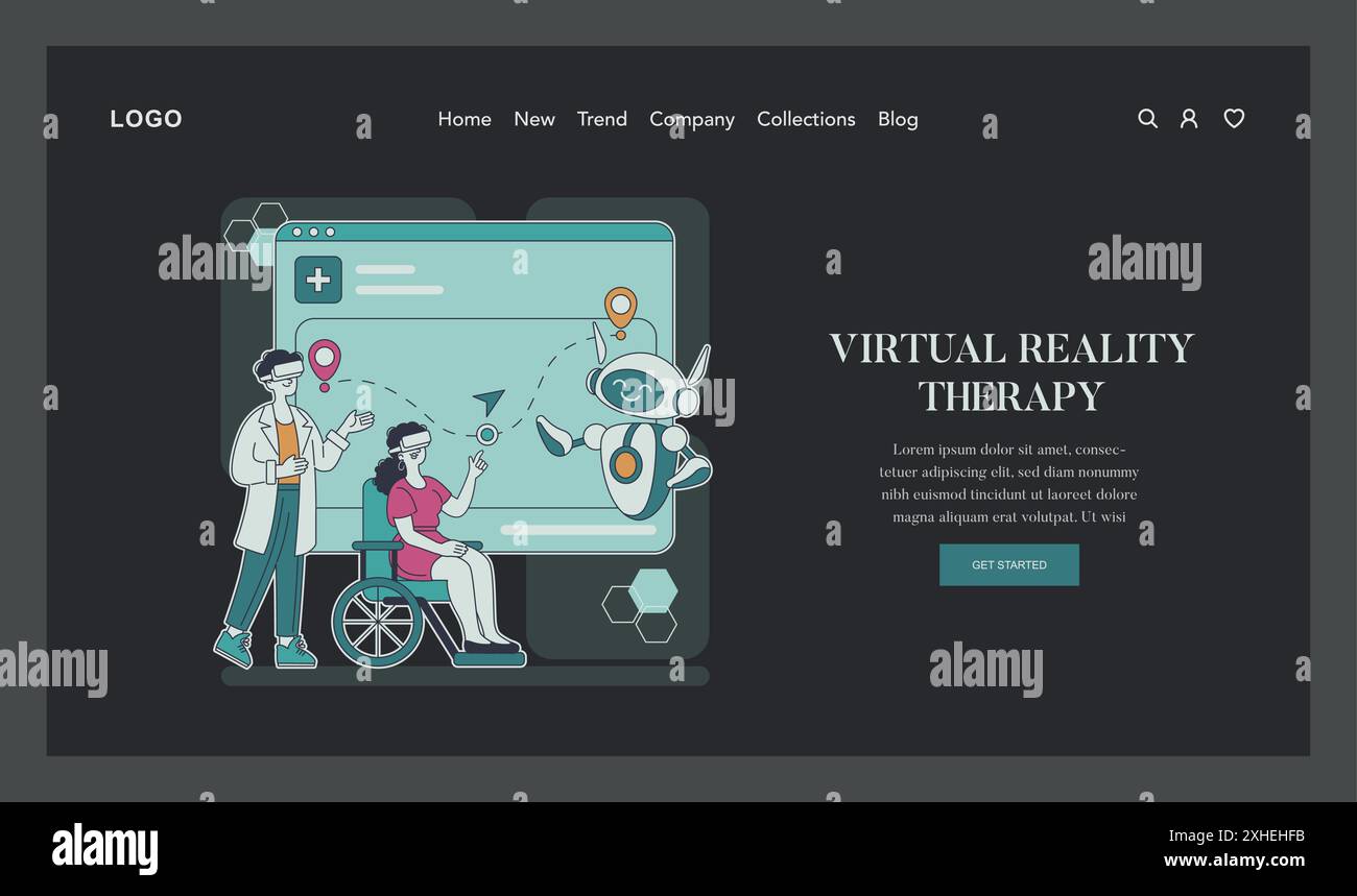 Health Gamification concept. A medical professional uses VR therapy to ...