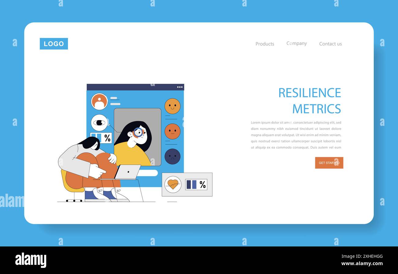 Disaster Psychology concept. Professionals monitor resilience metrics on a computer. Emotional ...