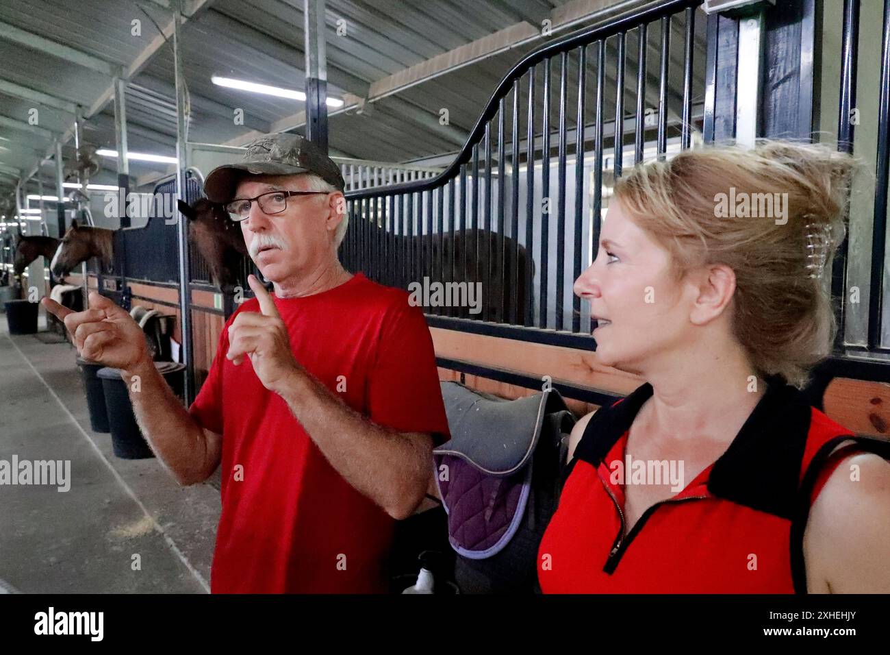 Greg Hord, left, and Tracy Hord, owners of Coyote Creek Sporthorses ...