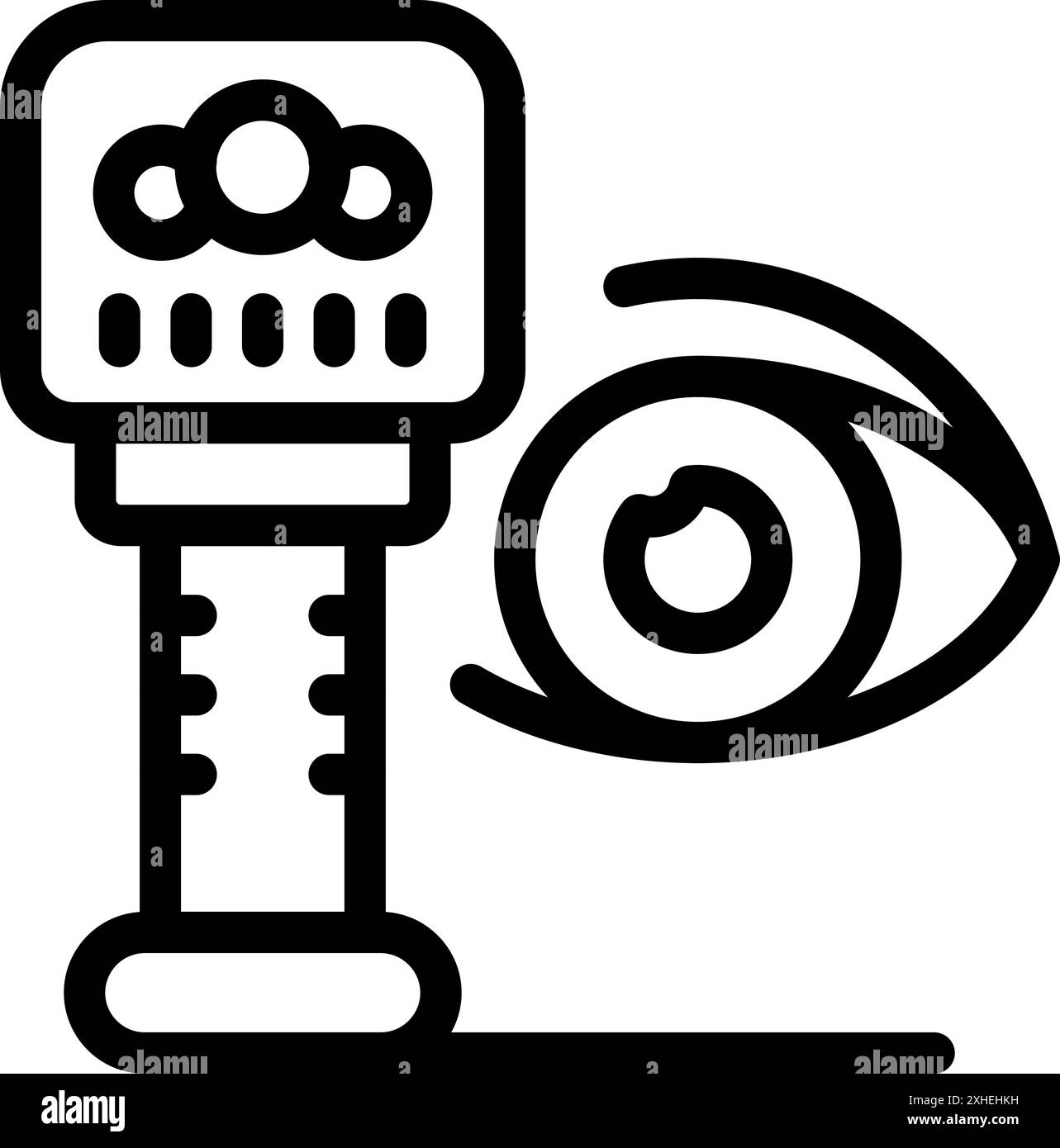 Ophthalmologist checking eyesight using autorefractor medical device ... Ophthalmologist checking eyesight using autorefractor medical device ...