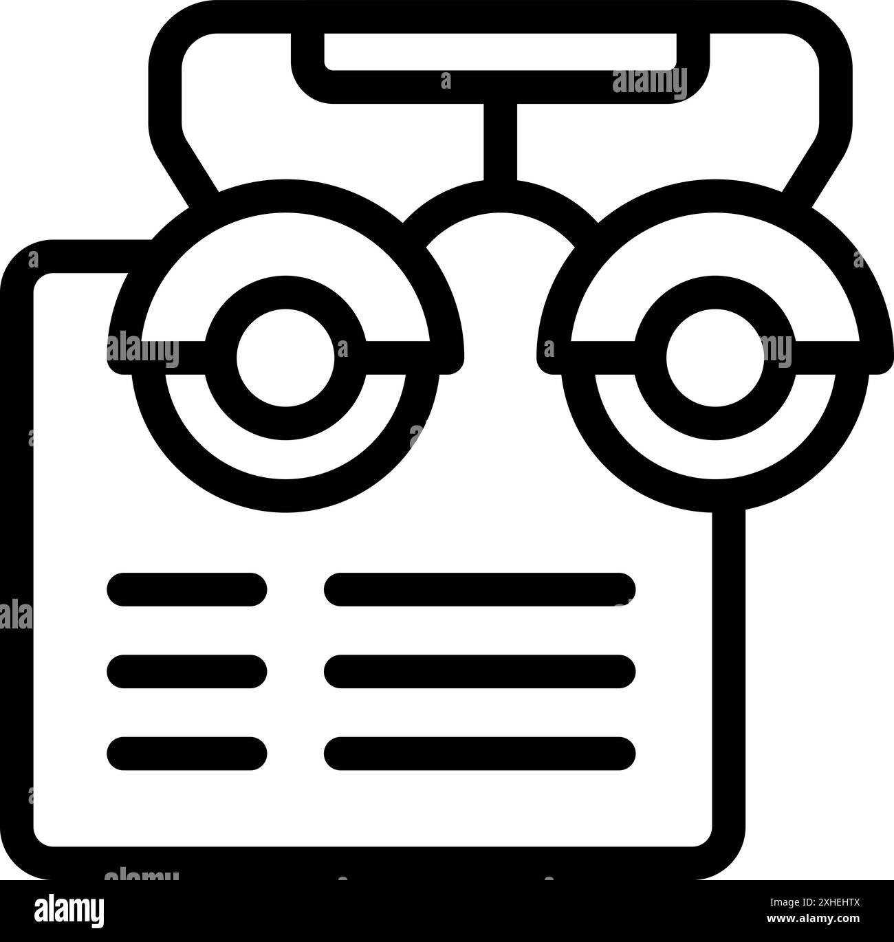 Optometrist is using a trial frame to determine the correct eyeglass ...
