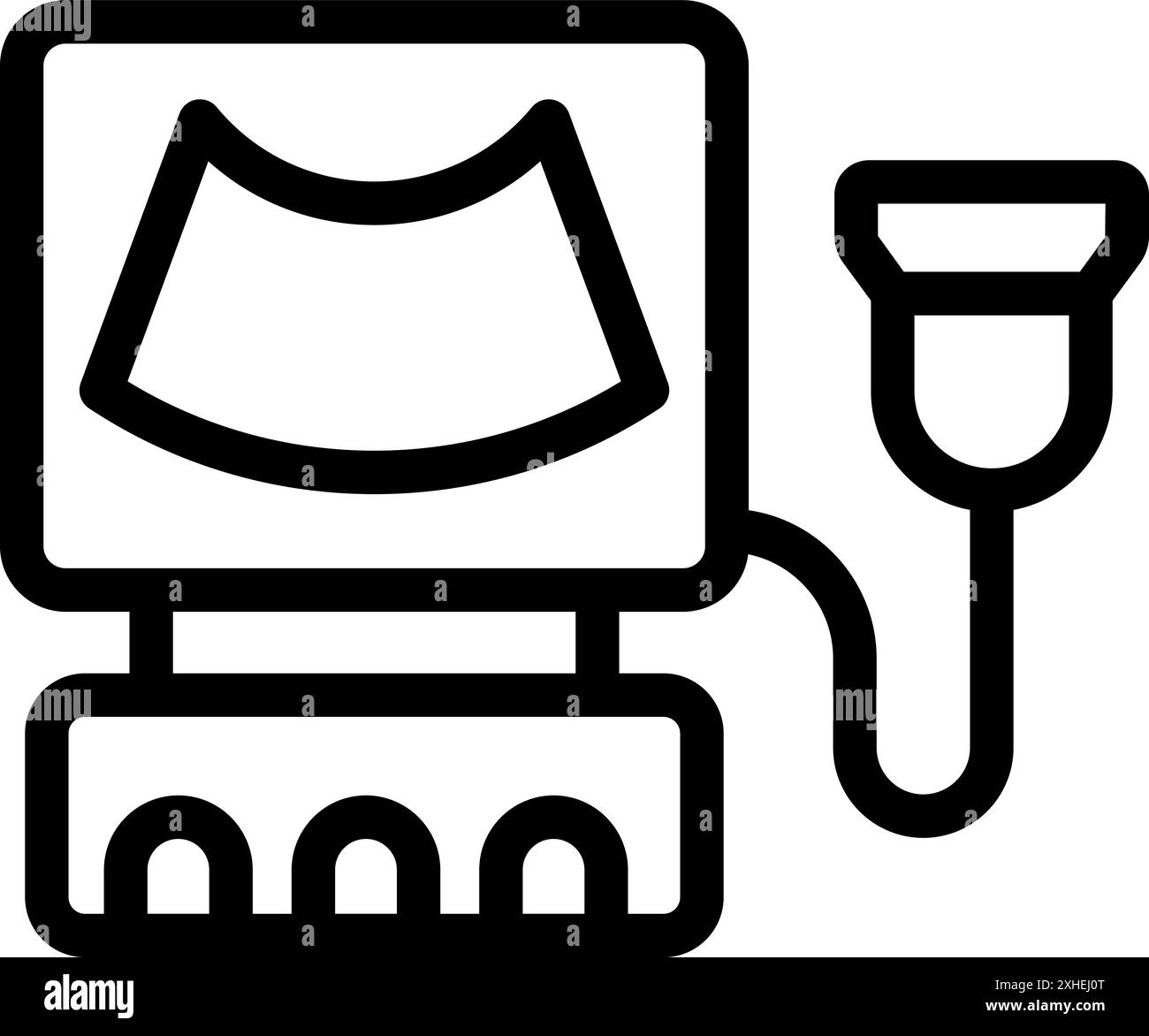 Ultrasound machine showing baby scan on screen, medical equipment for ...