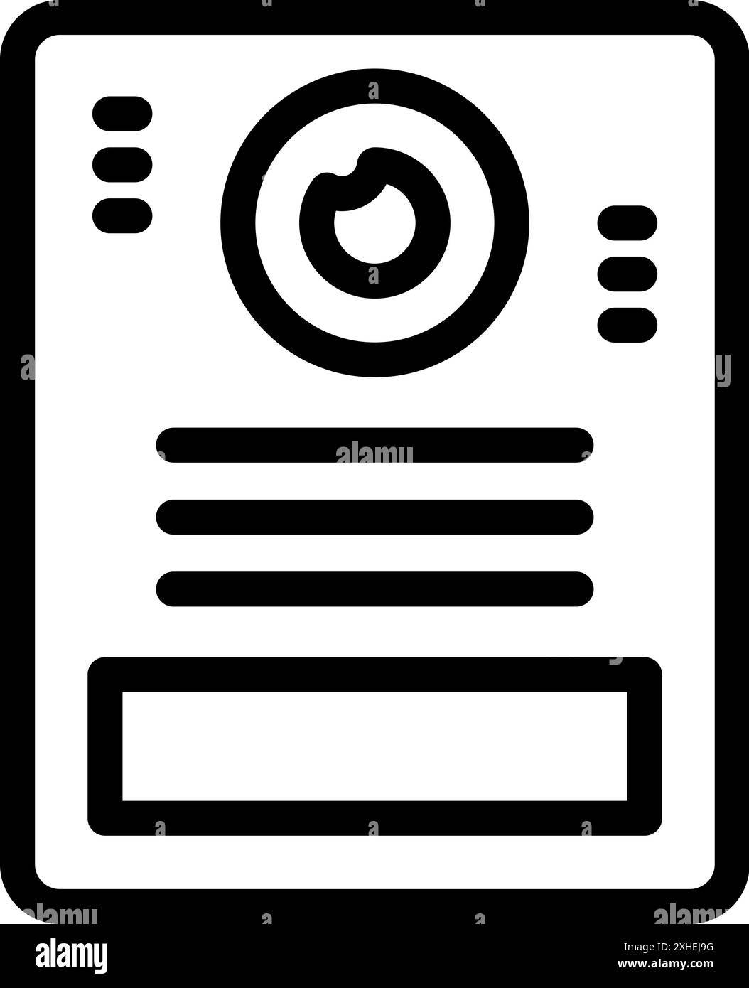 Line icon of an intercom system, ensuring safety and facilitating communication Stock Vector ...
