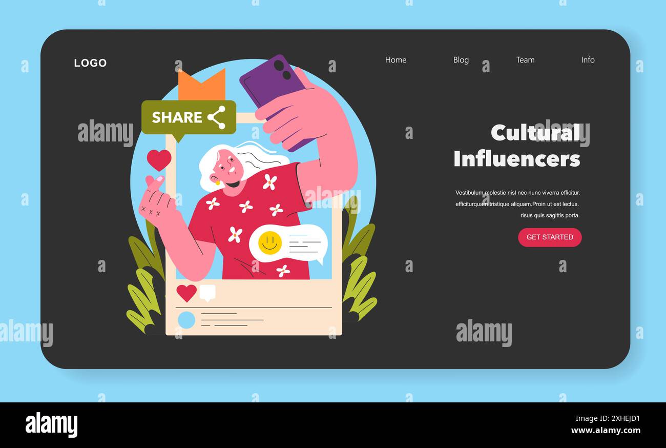 Senior influencer concept. A mature woman enjoys social media ...