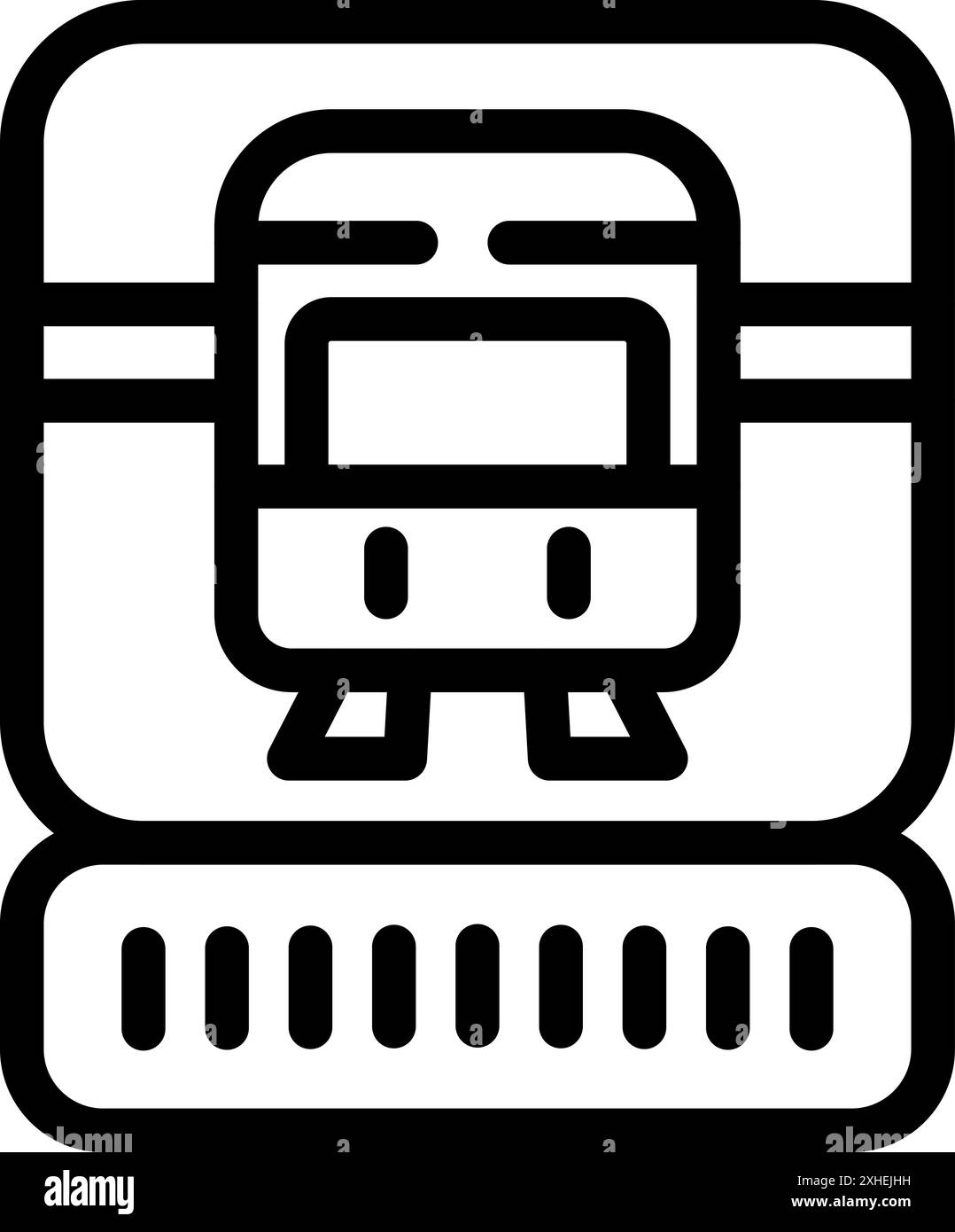 Simple icon of a train ticket app, representing modern travel and ...