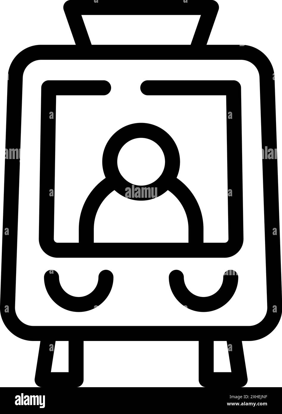 Tram driver driving public transportation train icon Stock Vector Image ...