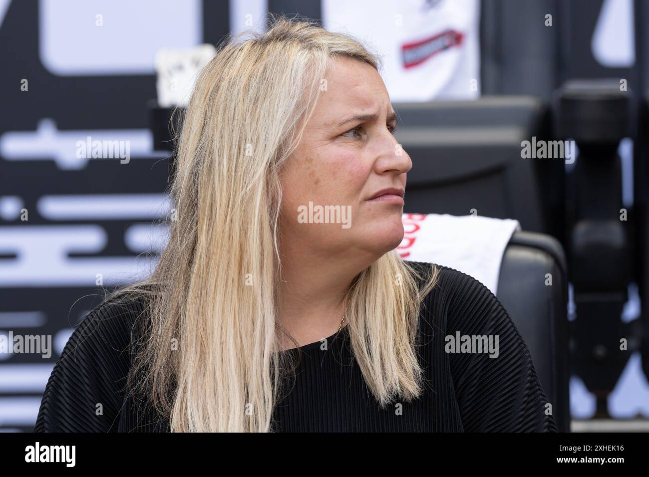 Head coach of USWNT Emma Hayes seen at pre-Olympic friendly match ...