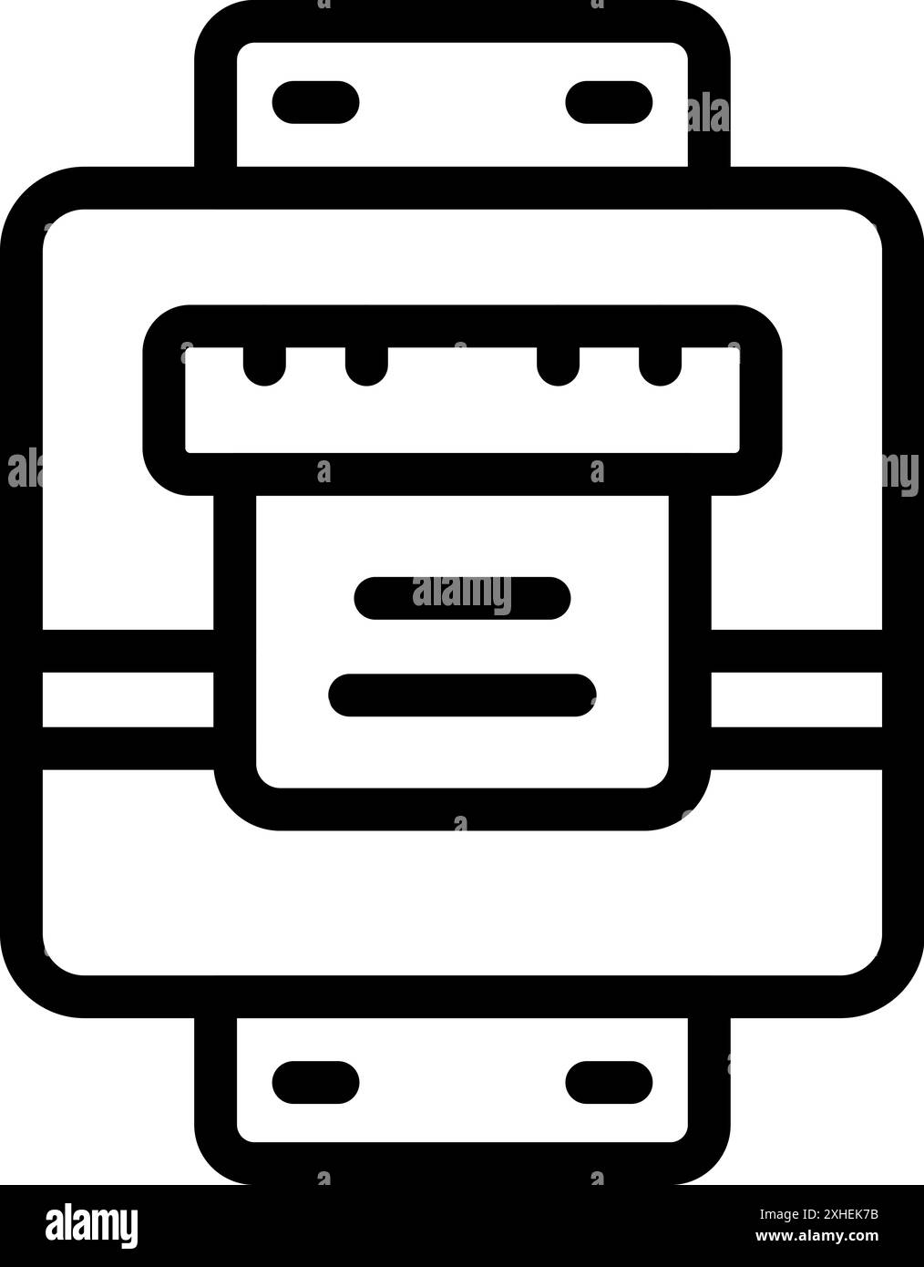 Line icon of an electric meter measuring electricity usage Stock Vector ...