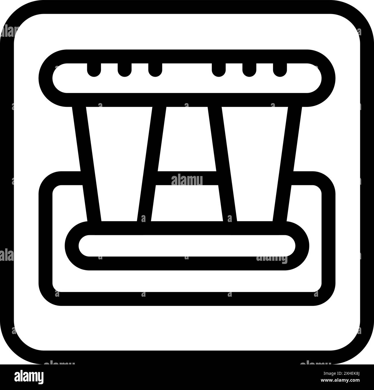 Black outline icon representing a baby changing station, emphasizing ...