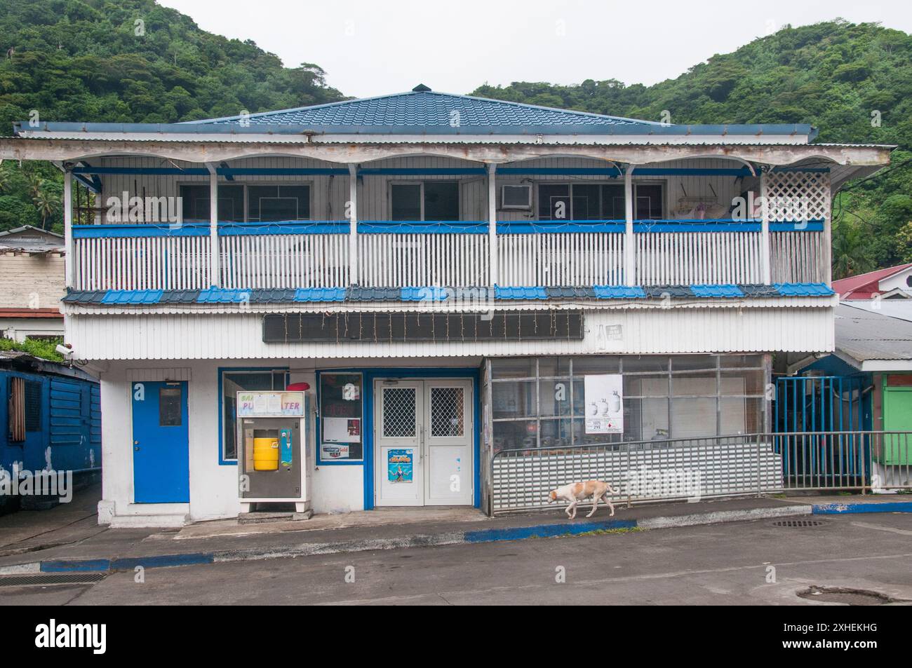 Colonial-era buildings in the Fagatogo district of Pago Pago, capital ...