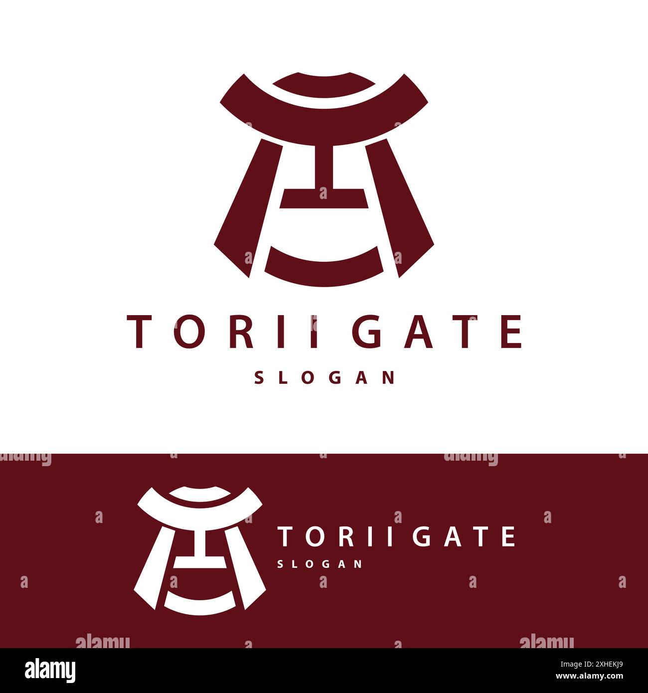 Torii Gate Logo Design Vector Minimalist Illustration Template Stock ...