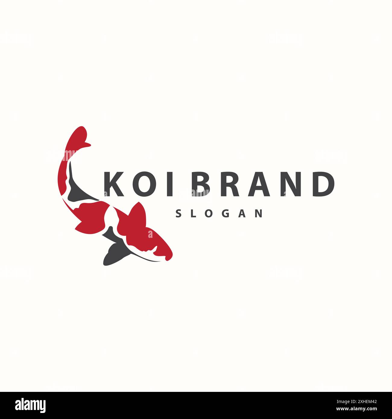 Koi Fish Logo Simple Design Vector Illustration Stock Vector Image ...