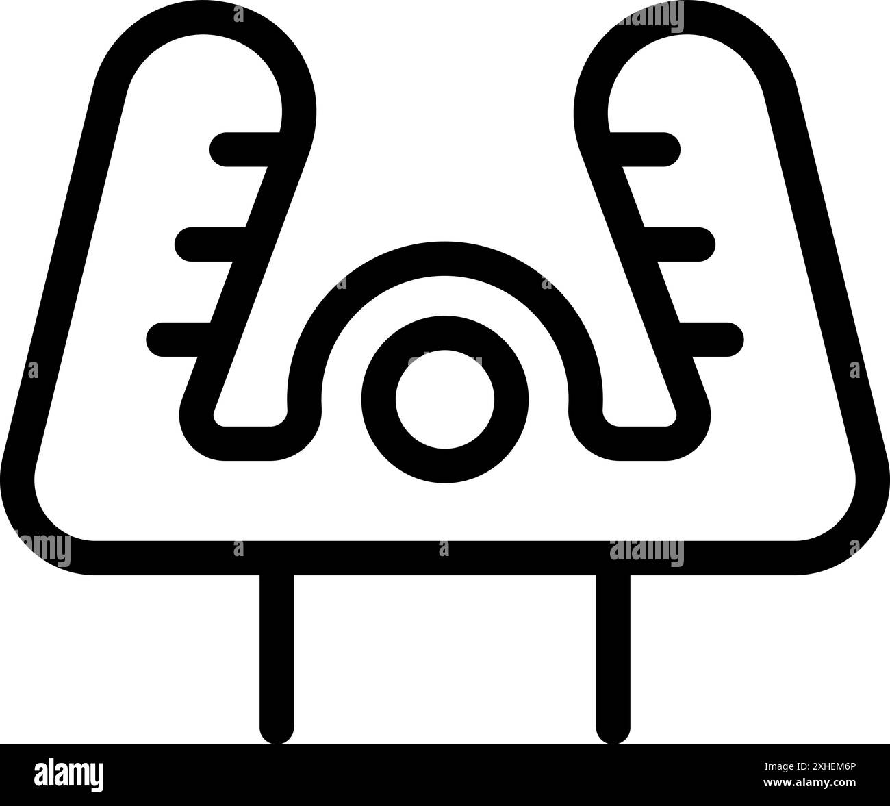 Black outline icon of a car dashboard warning light showing low tire ...