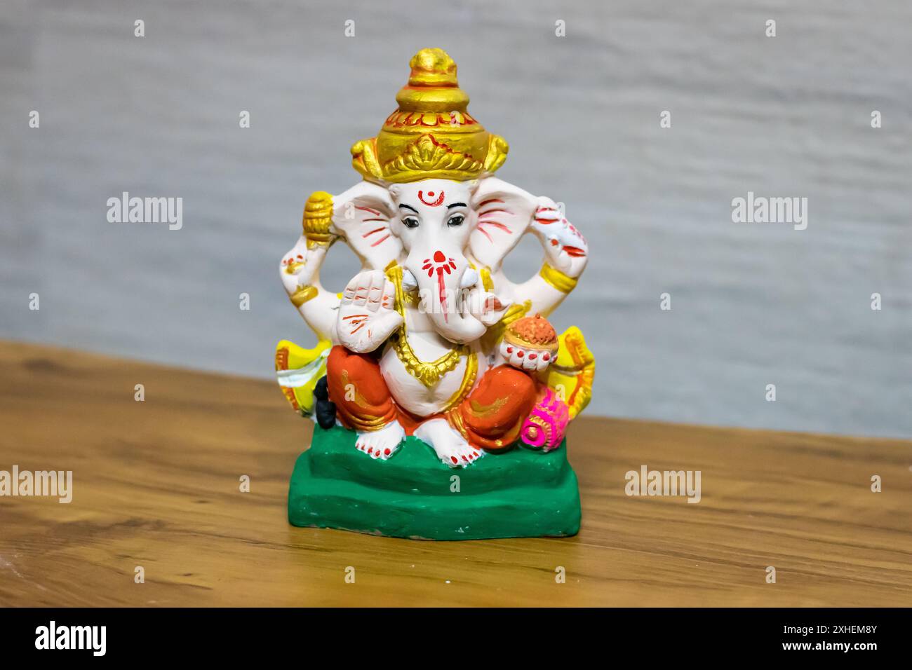 hindu holy god ganpati colorful idol on the occasion of ganesh ...