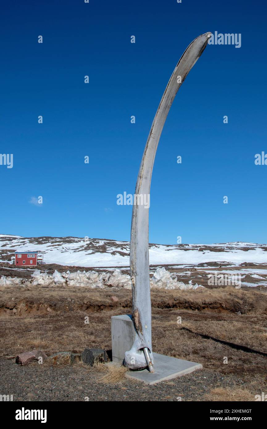 Whale bone arch at the Iqaluit Municipal Cemetery in Apex, Nunavut ...