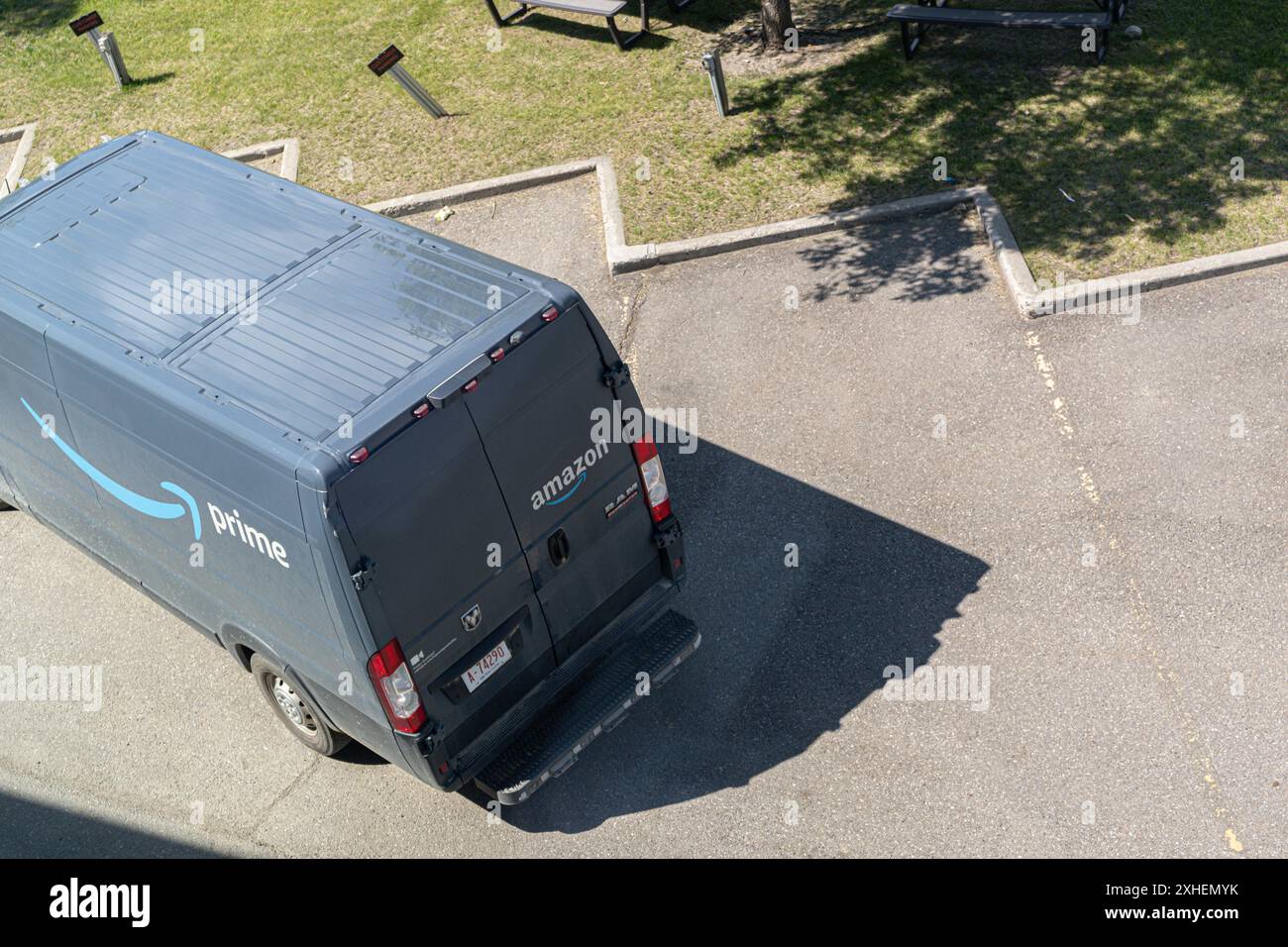 8 July 2024 - Calgary Alberta Canada - Amazon Prime Delivery truck ...