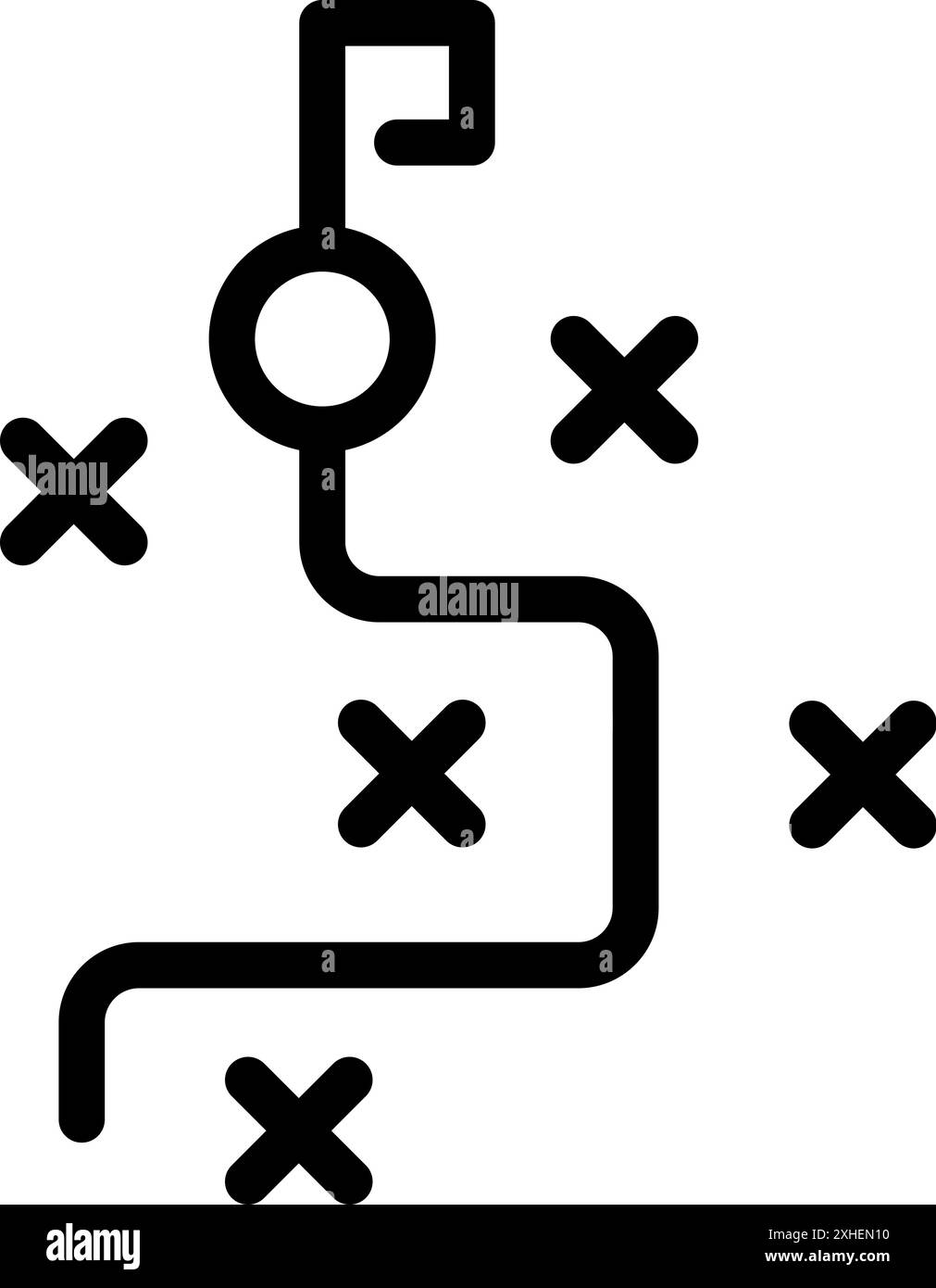 Stylized diagram is showing a decision making process with multiple ...