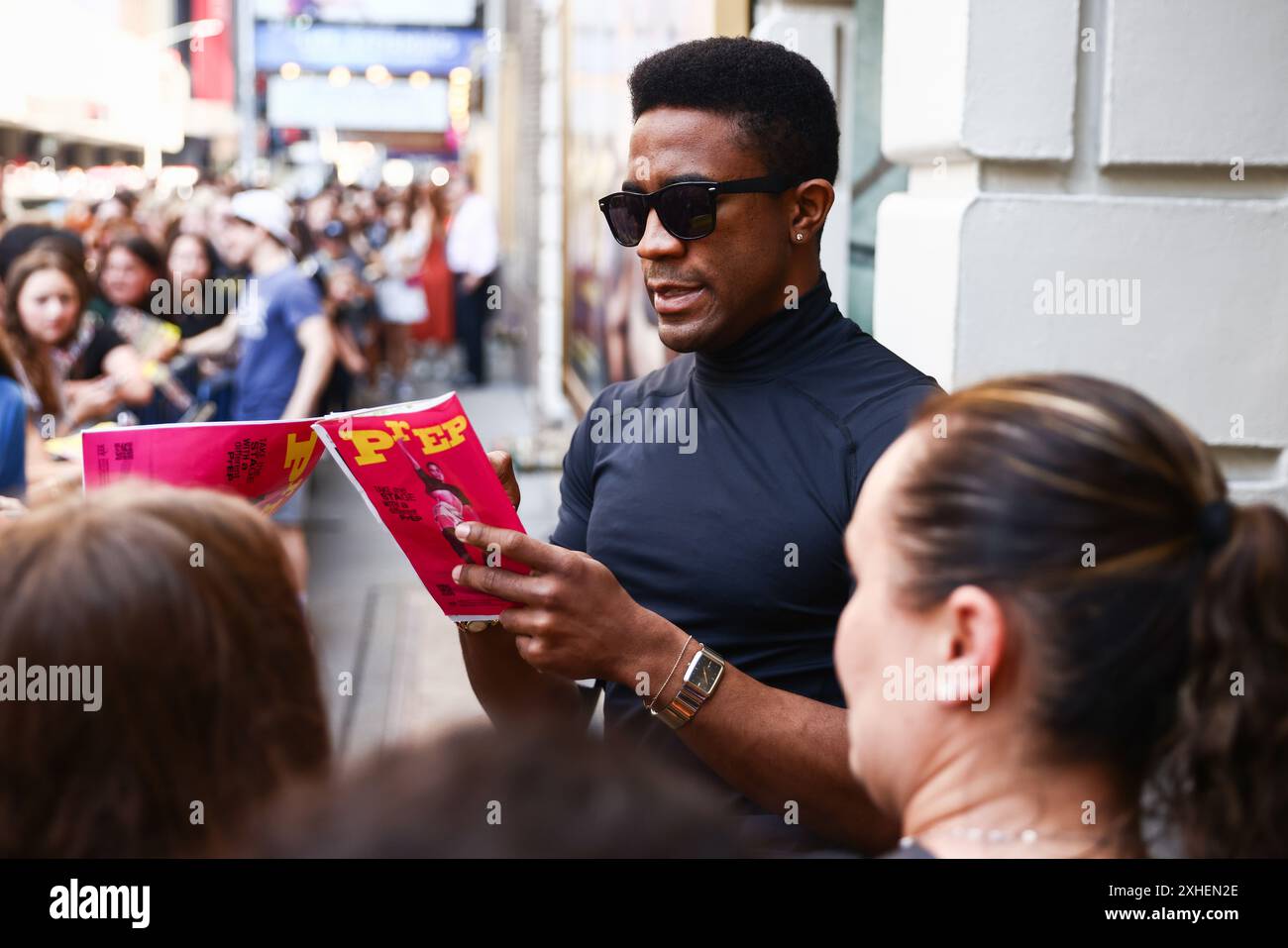 Joshua Boone signing autographs after 'The Outsiders' musical show in ...
