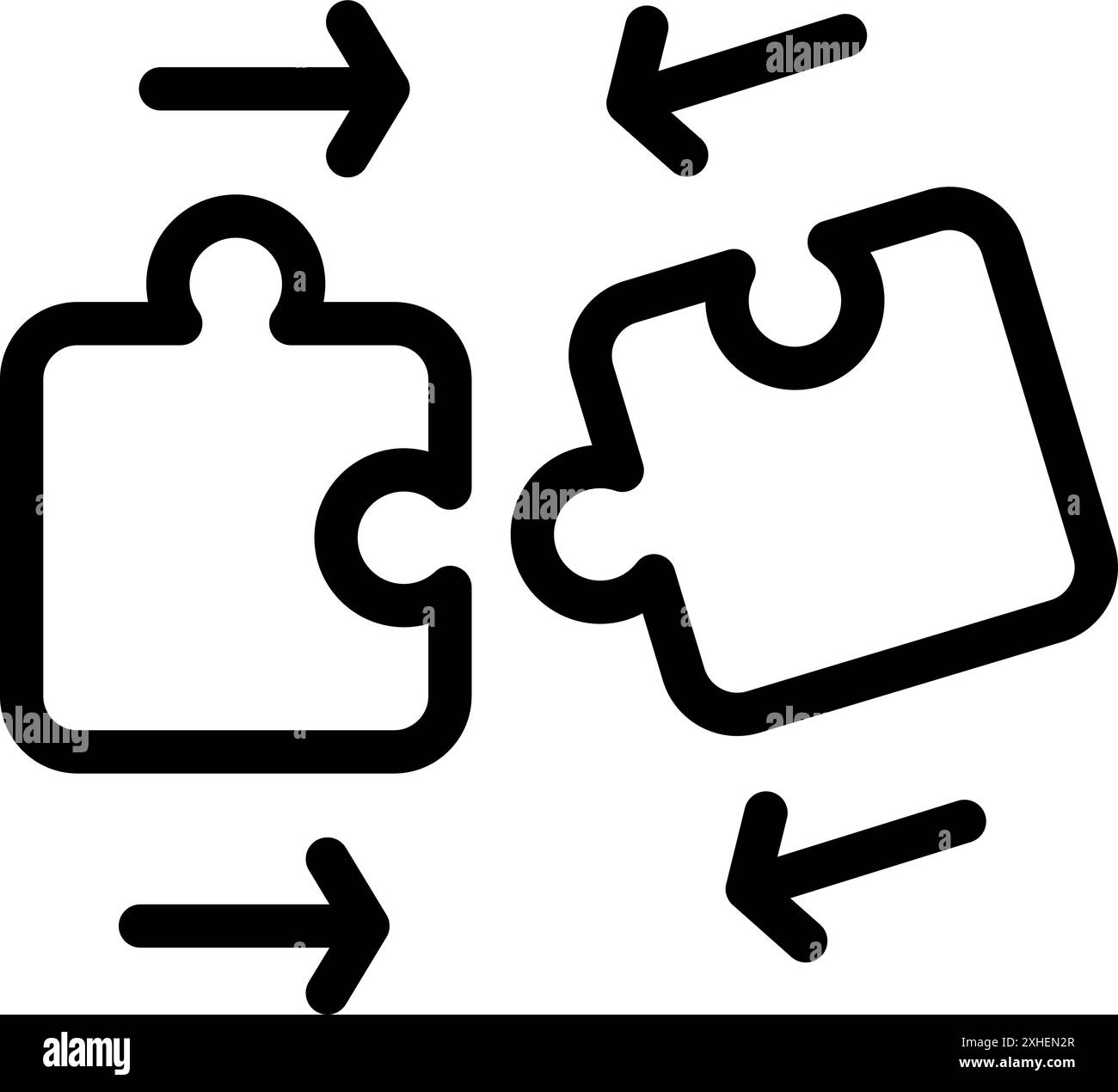 Jigsaw puzzle pieces in progress Stock Vector Images - Alamy