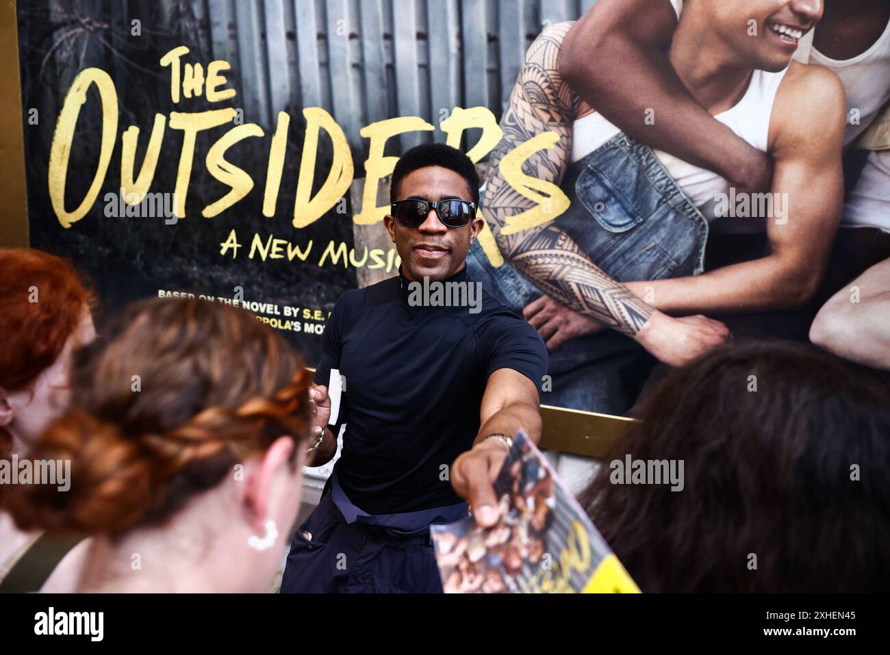 Joshua Boone signing autographs after 'The Outsiders' musical show in ...