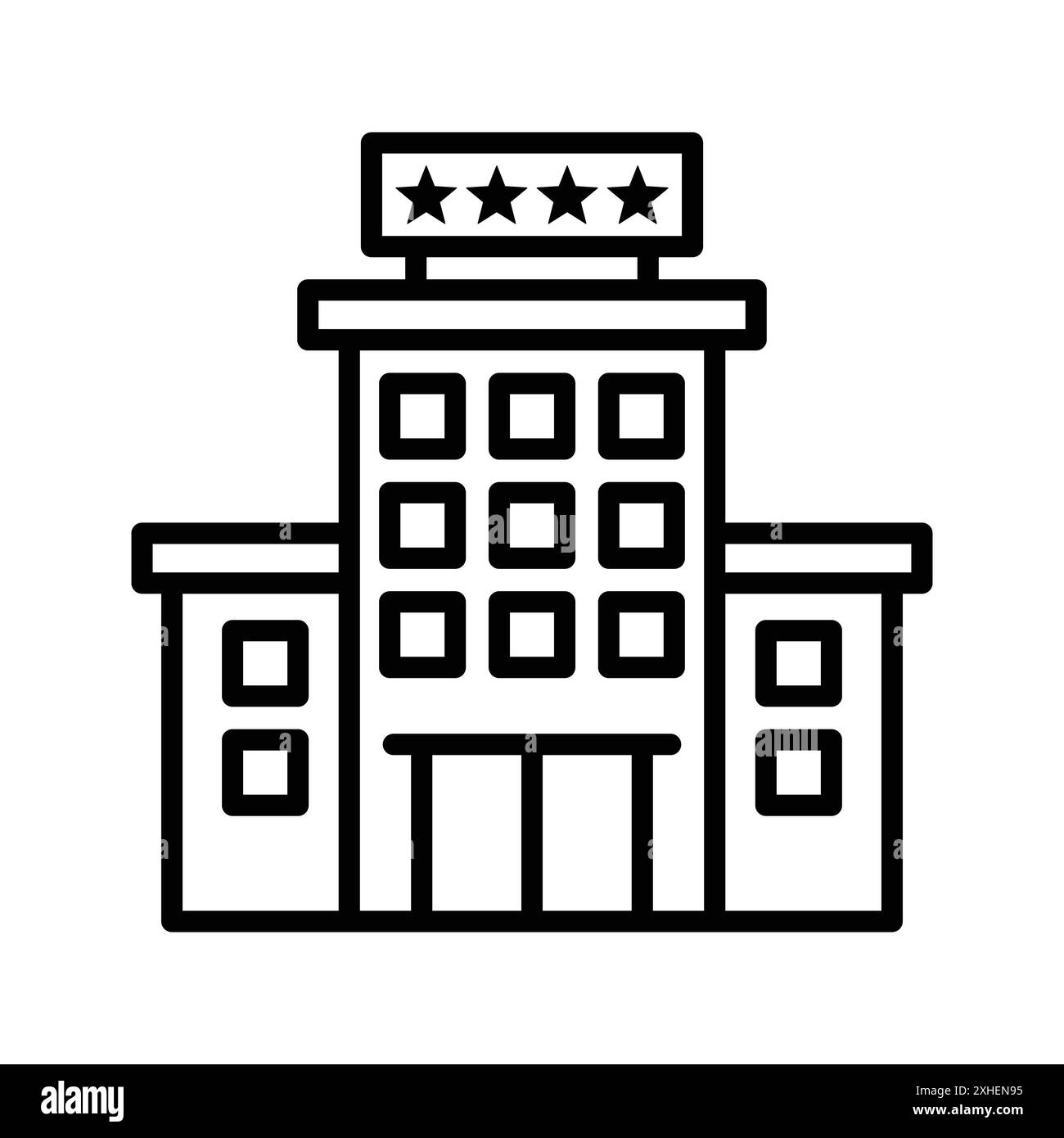 hotel building icon vector design template in white background Stock ...