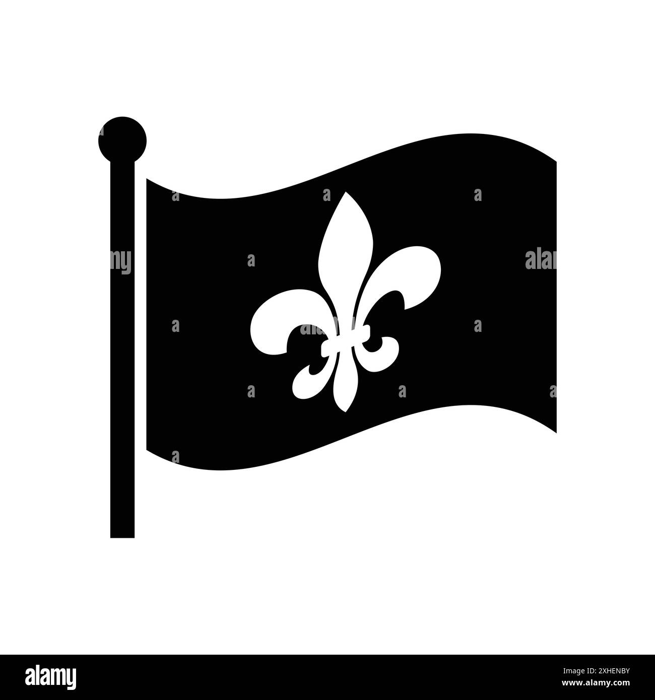 fleur de lis - heraldic icon vector design template in white background ...
