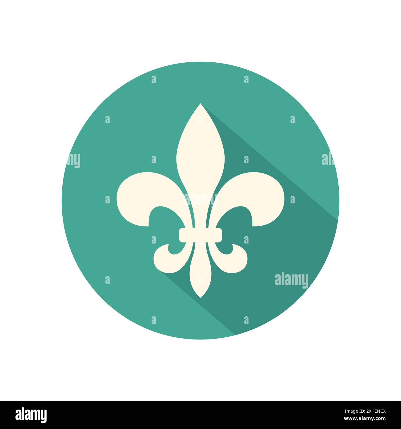 fleur de lis - heraldic icon vector design template in white background ...