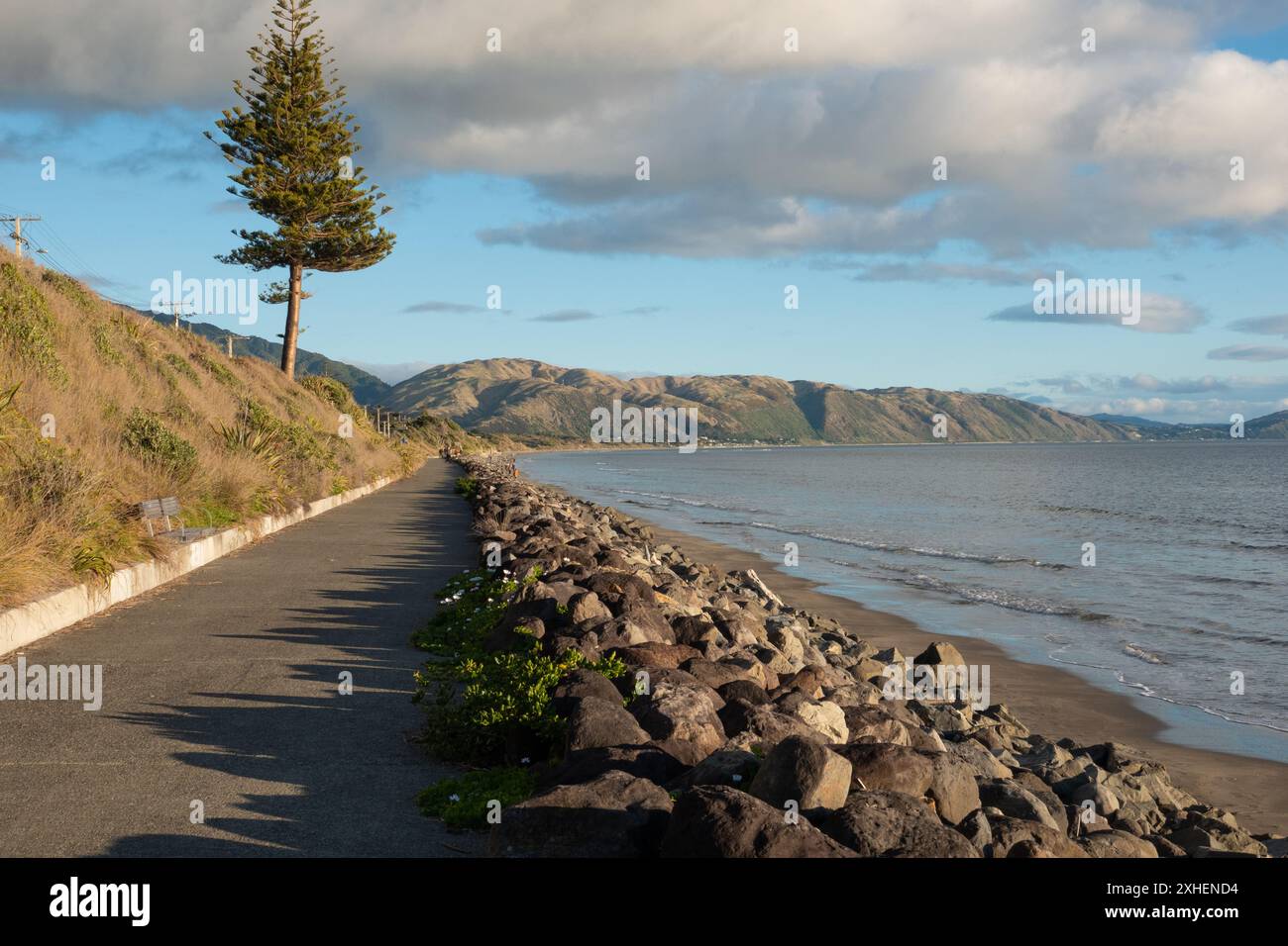 Sea walls protect houses from rising sea levels and coastal erosion on ...