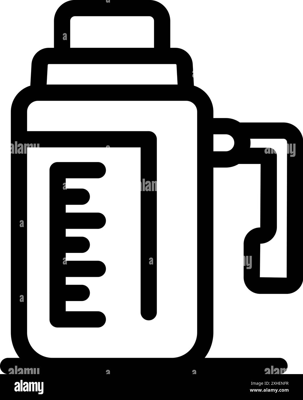 Chemical glass measuring cup with handle and measuring scale for ...