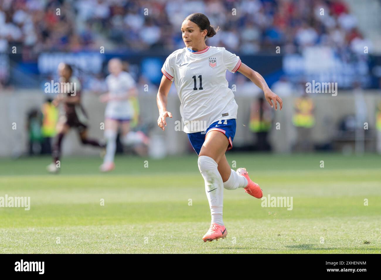 Sophia Smith (11) of USWNT in play during pre-Olympic friendly match ...