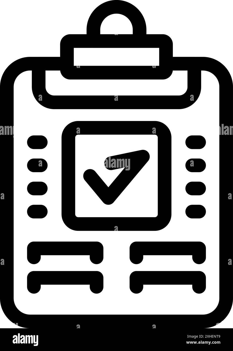 Simple icon of a clipboard showing a completed task on a checklist Stock Vector Image & Art - Alamy