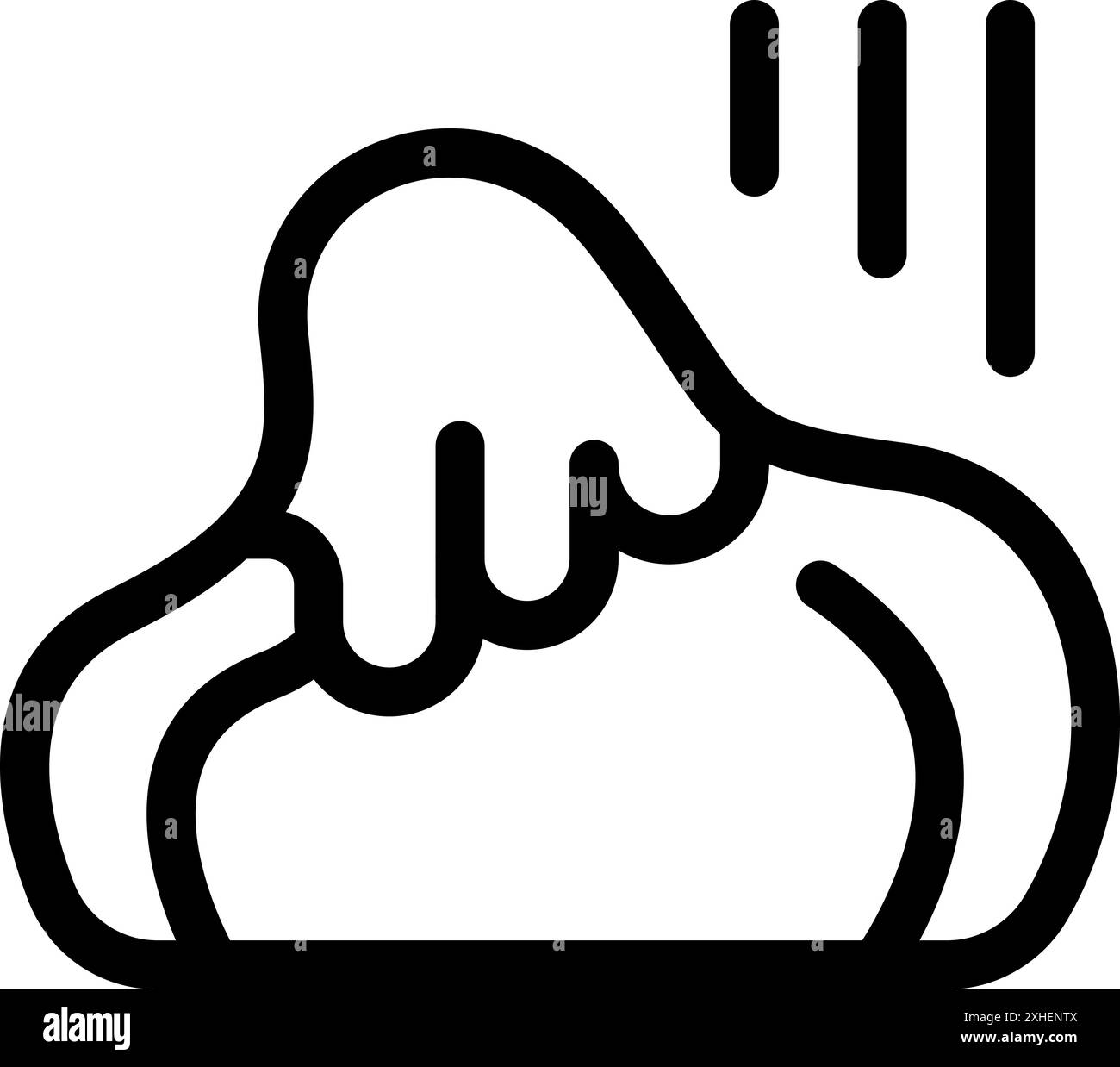 Black and white drawing of an avalanche falling down a mountain range ...